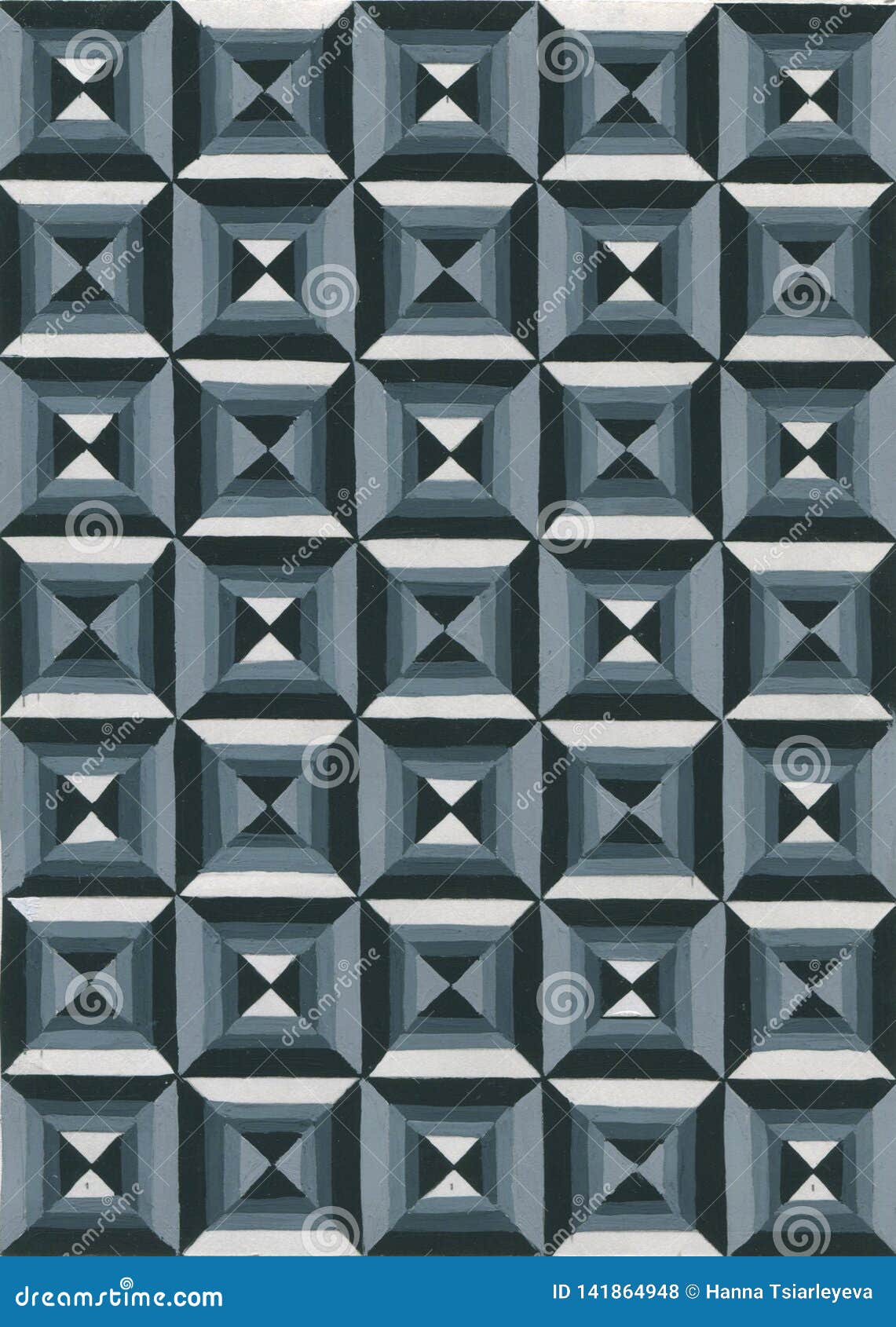 Hand Drawn Square Pattern Modern Stylish Texture Repeating Abstract