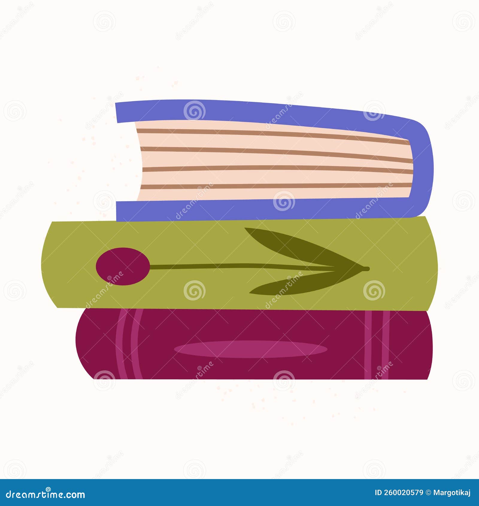 Hand Drawn Stack of Books Isolated on White. Vector Books Icon Stock ...
