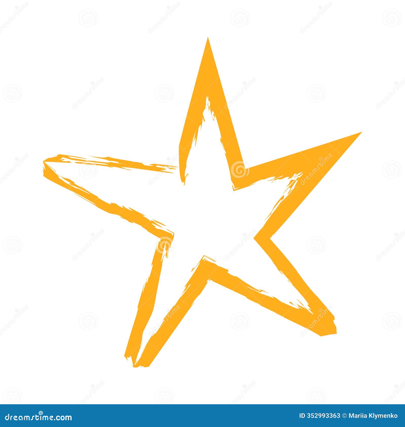 Hand Drawn Star Drawing. Star in Doodle Style Stock Illustration ...
