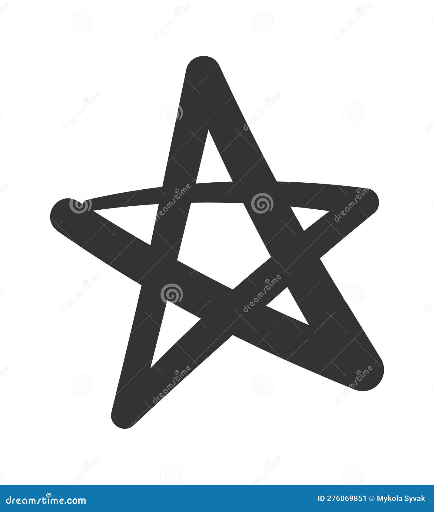 Hand Drawn Star stock vector. Illustration of symbol - 276069851