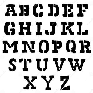 Hand Drawn Stencil Font Collection Stock Vector - Illustration of music ...