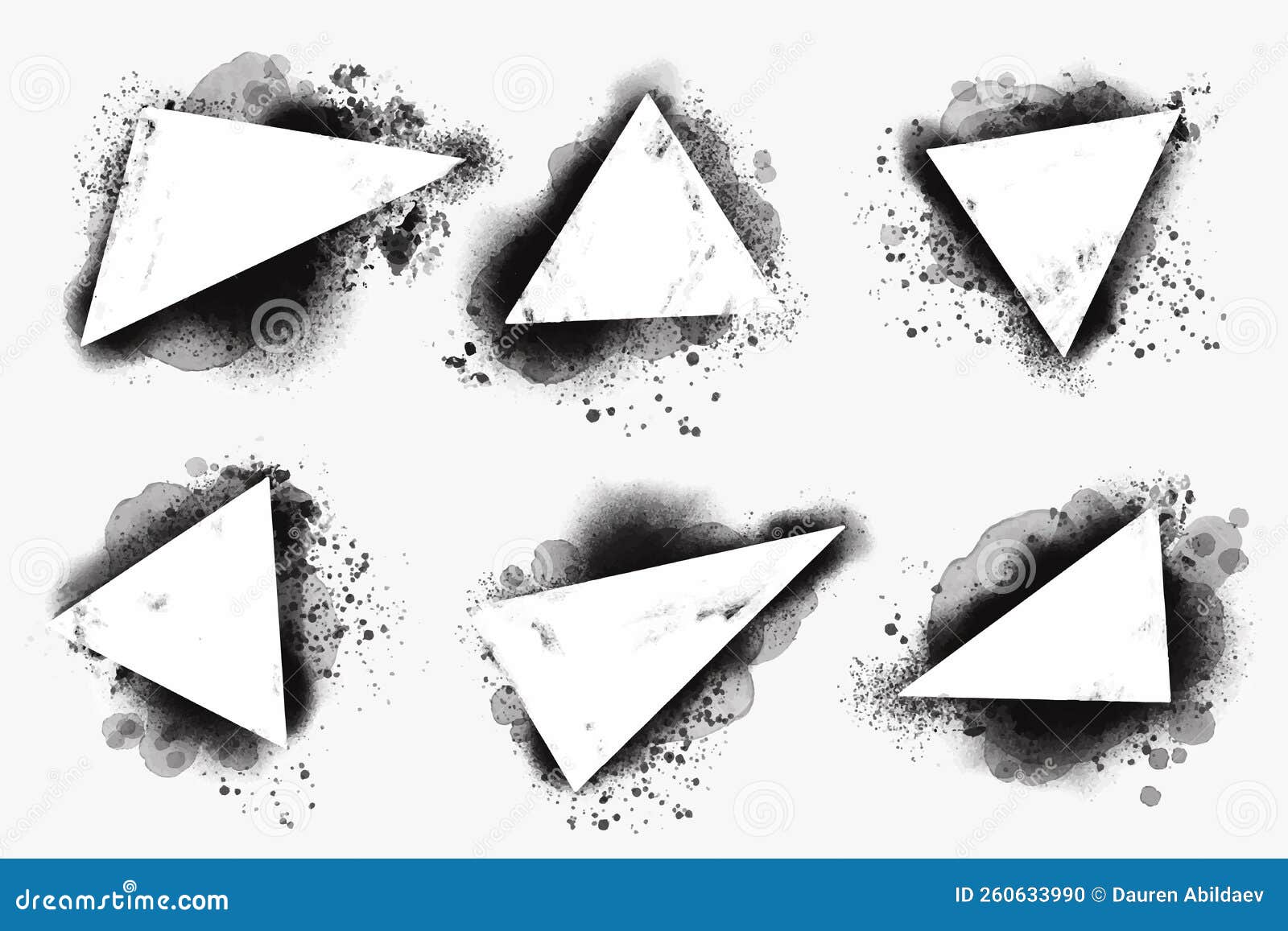 Hand Drawn Stencil Graffiti Frames Element Set Vector Illustration ...