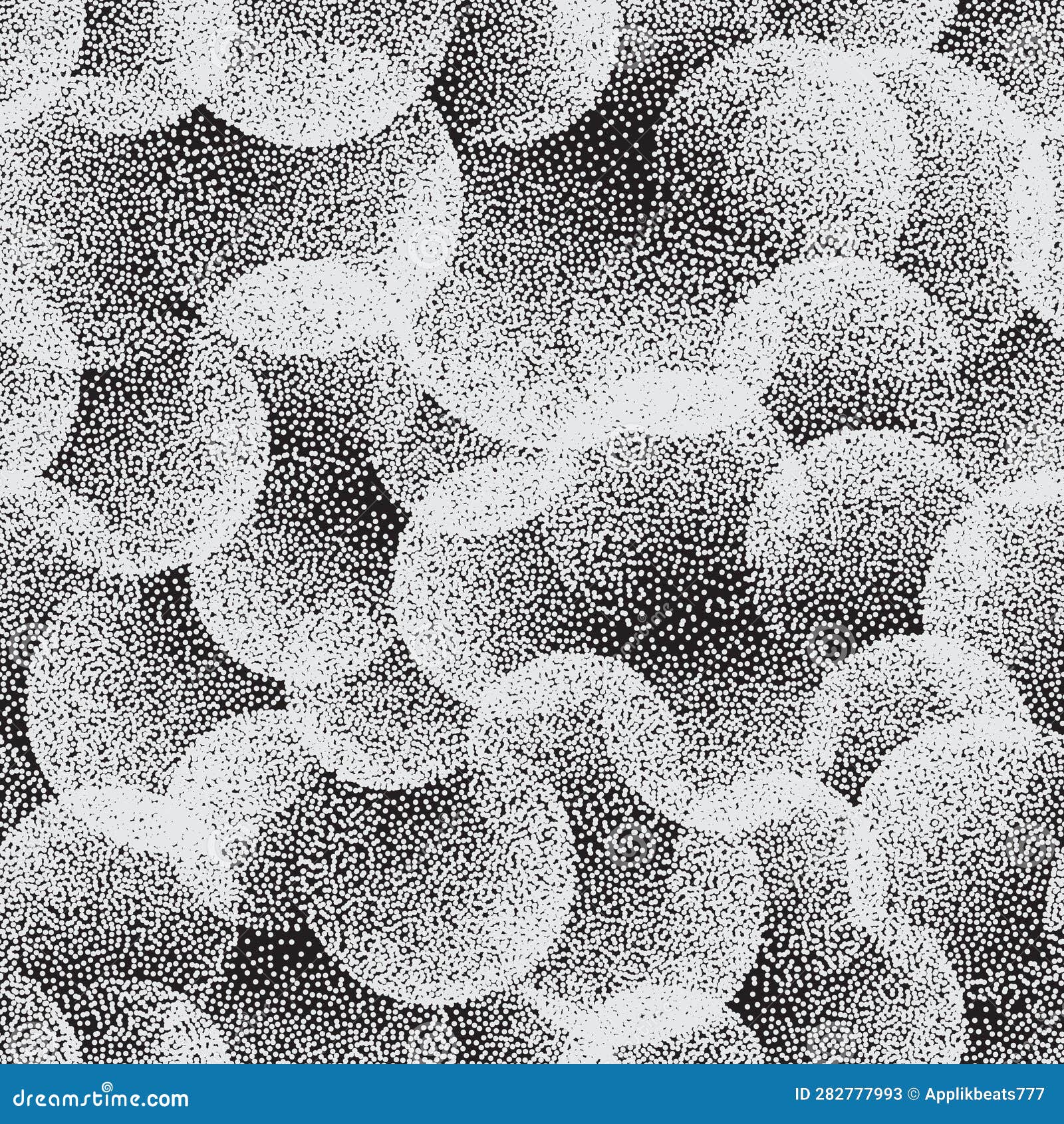 Stippled Circles Texture Seamless Pattern Retro Blue Abstract ...