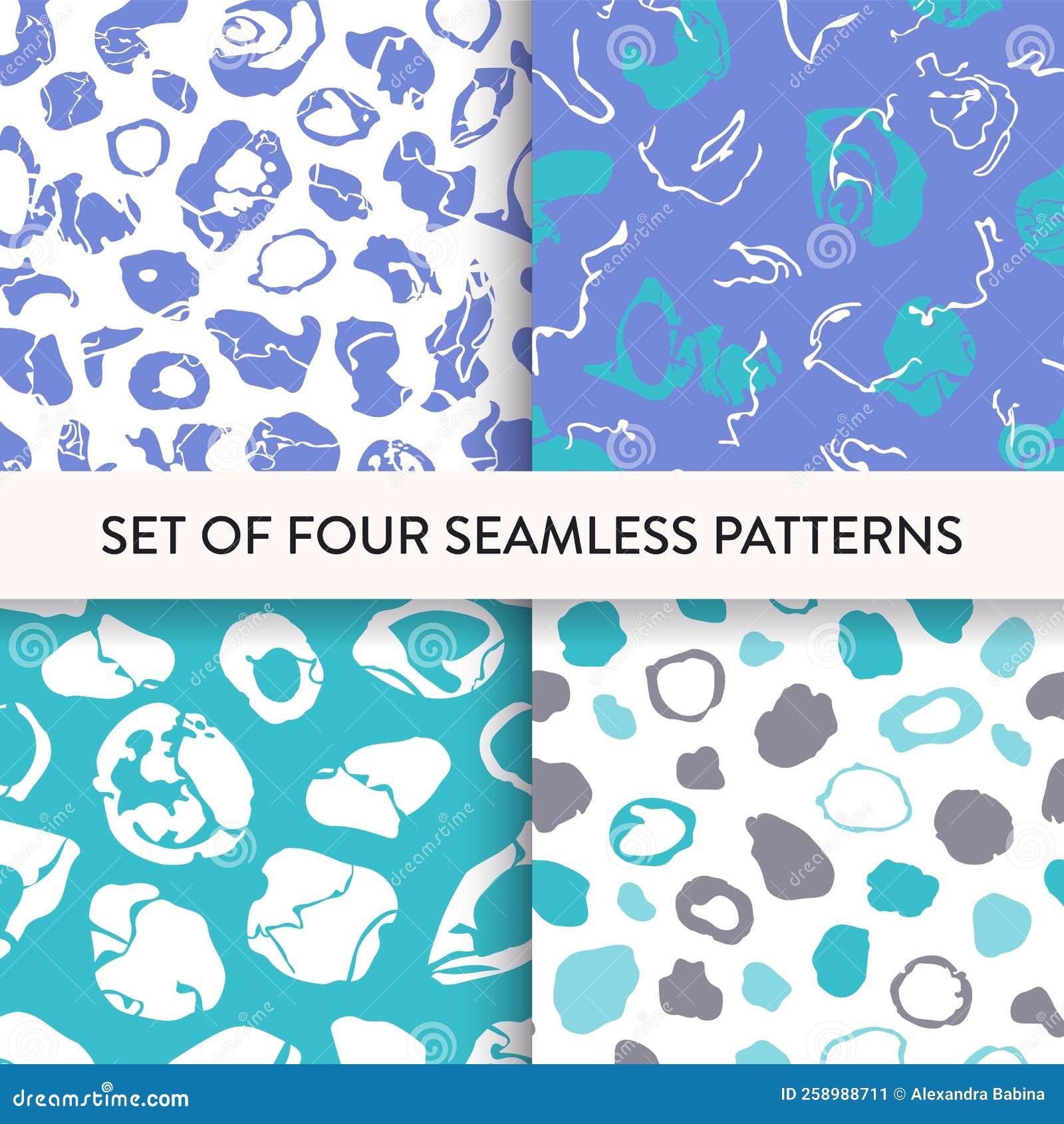 Hand Drawn Stones, Cracked Shapes Pattern Set. Stock Vector ...