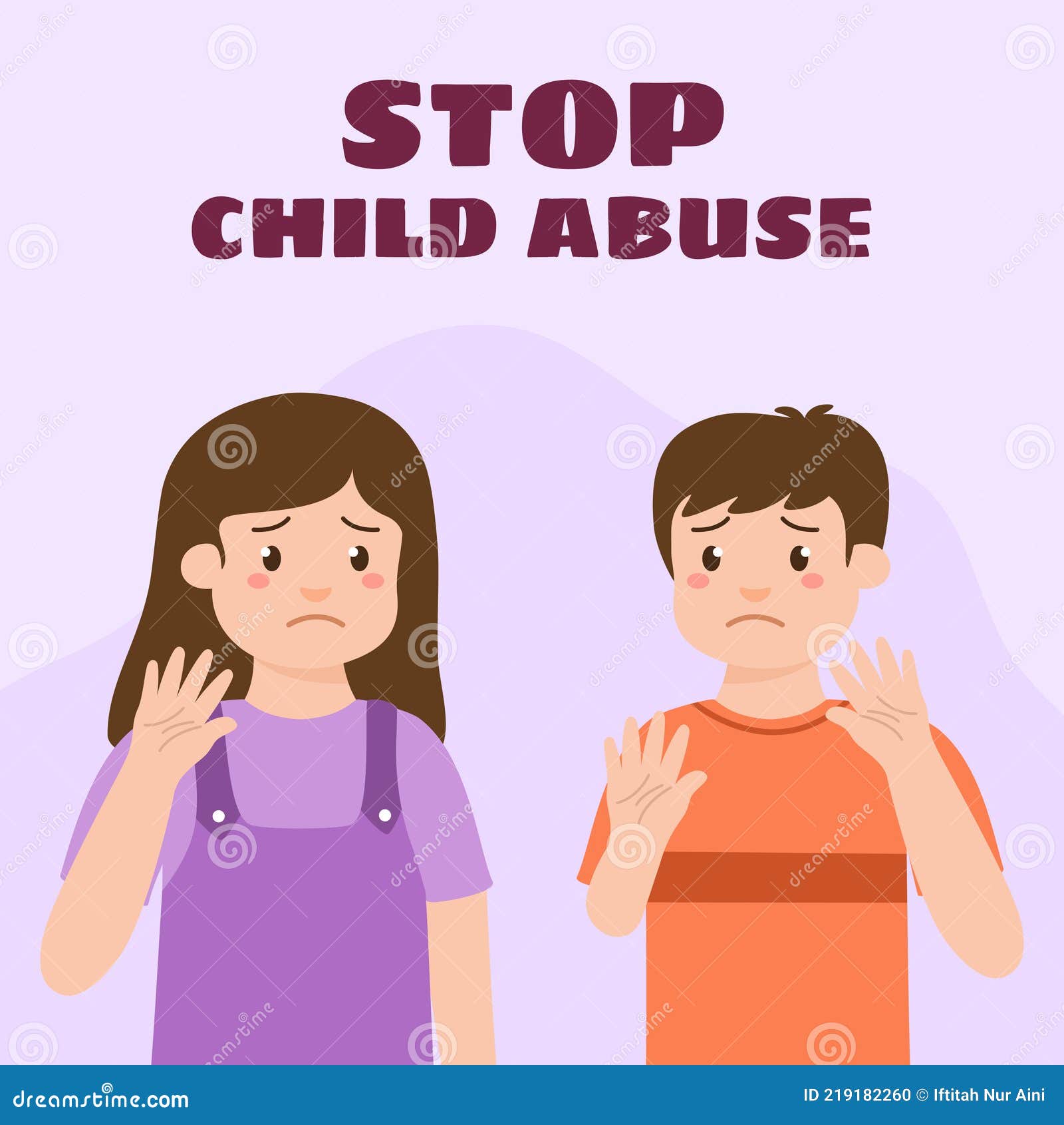 Hand Drawn Stop Child Abuse Illustration Vector Stock Stock Vector ...