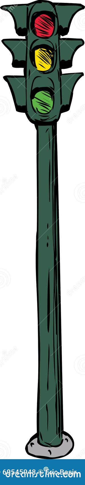 Hand Drawn Stoplight Drawing Stock Illustration - Illustration of ...