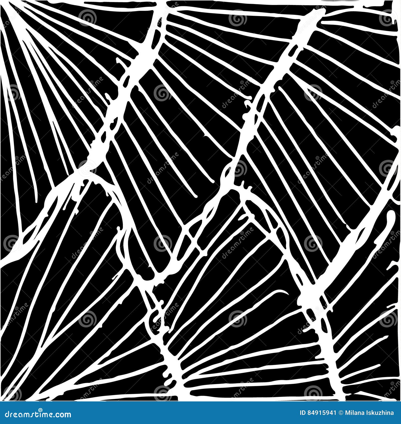 Hand Drawn Striped Pattern. Black and White Stock Illustration ...