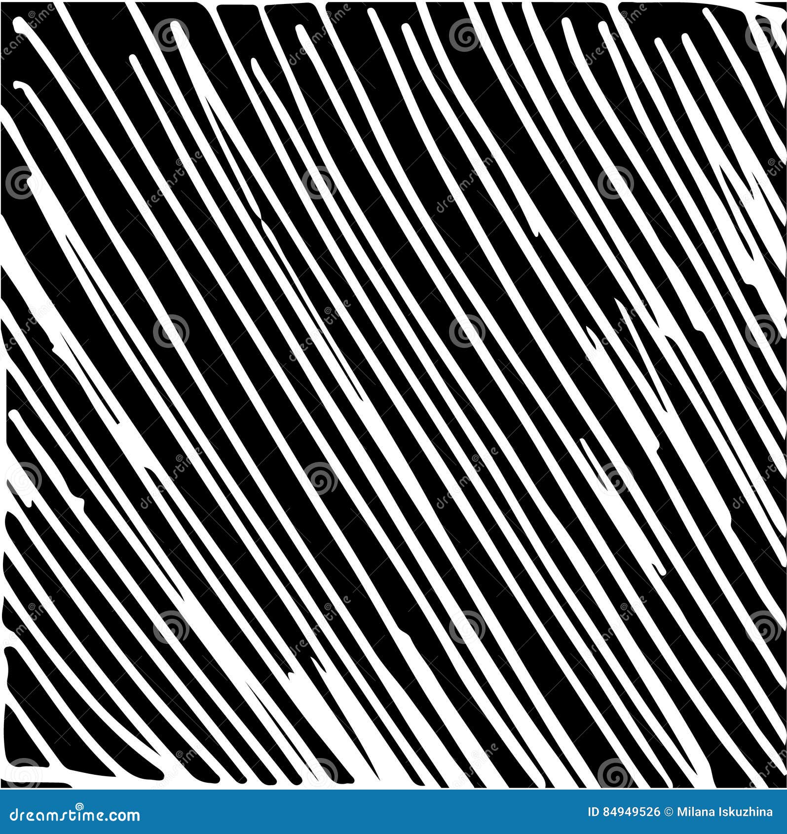 Hand Drawn Striped Pattern. Black and White Stock Vector - Illustration ...