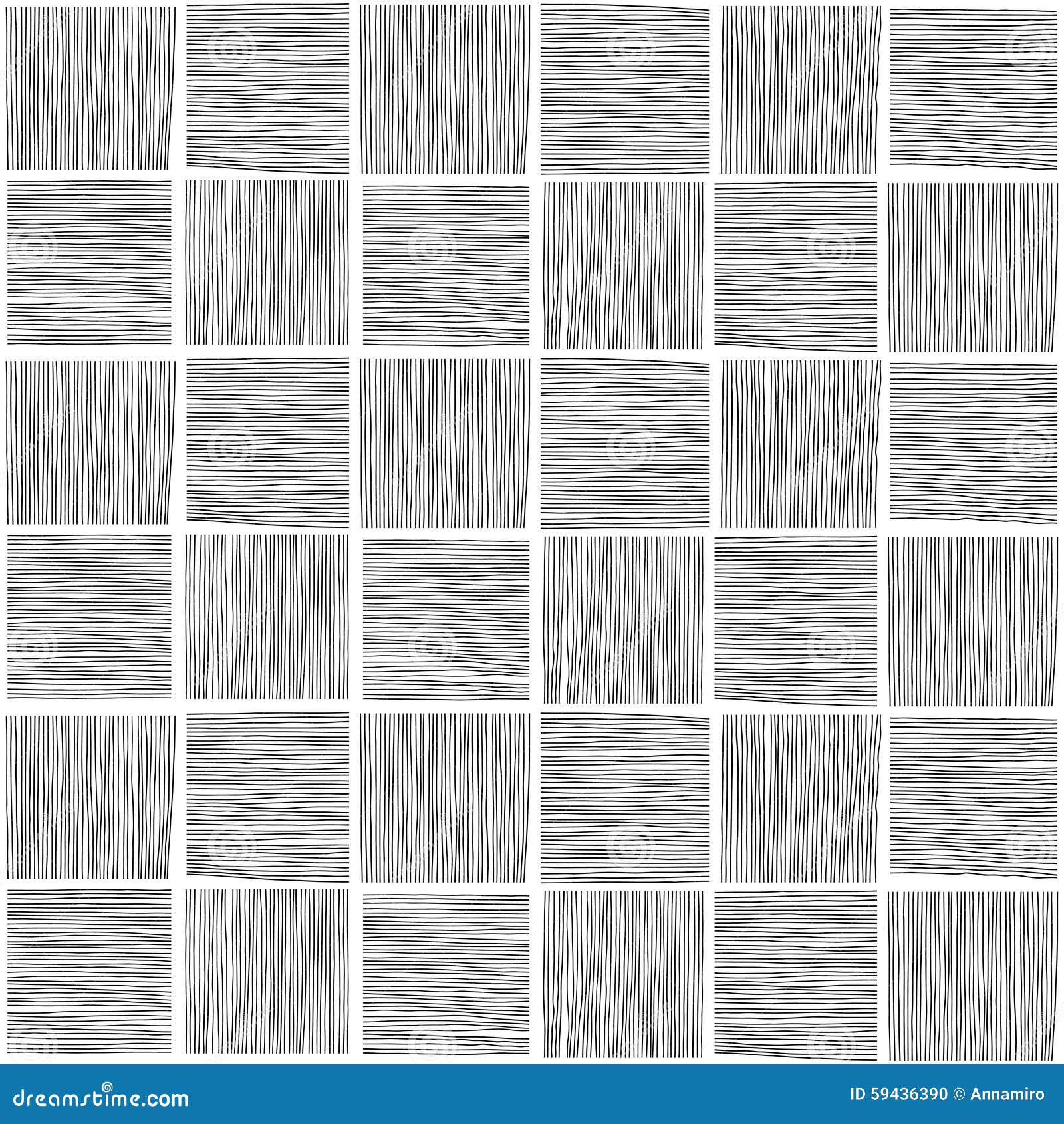 Hand Drawn Striped Seamless Pattern. Stock Vector - Illustration of ...