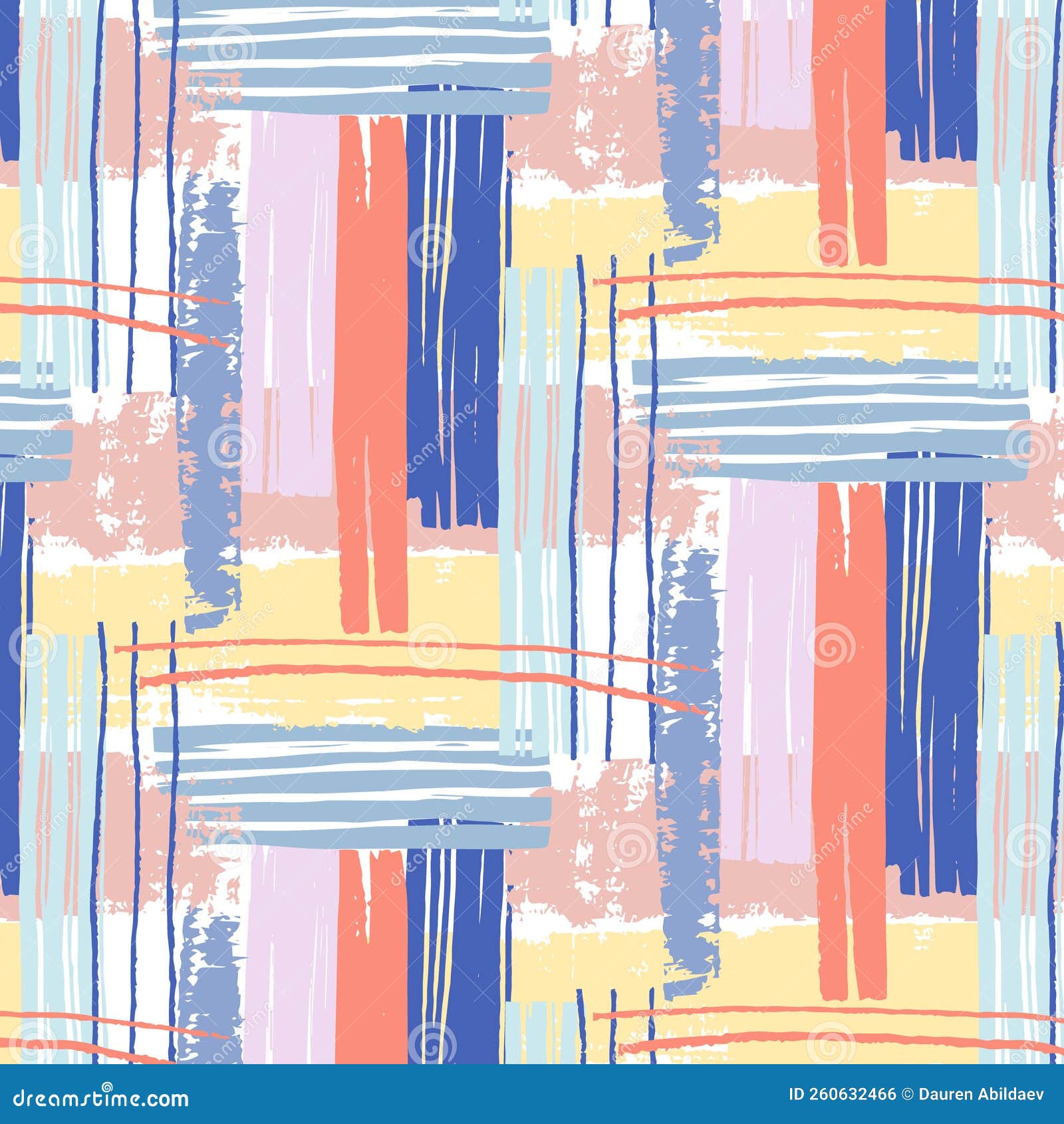 Hand Drawn Stripes Pattern Design Vector Illustration. Stock Vector ...