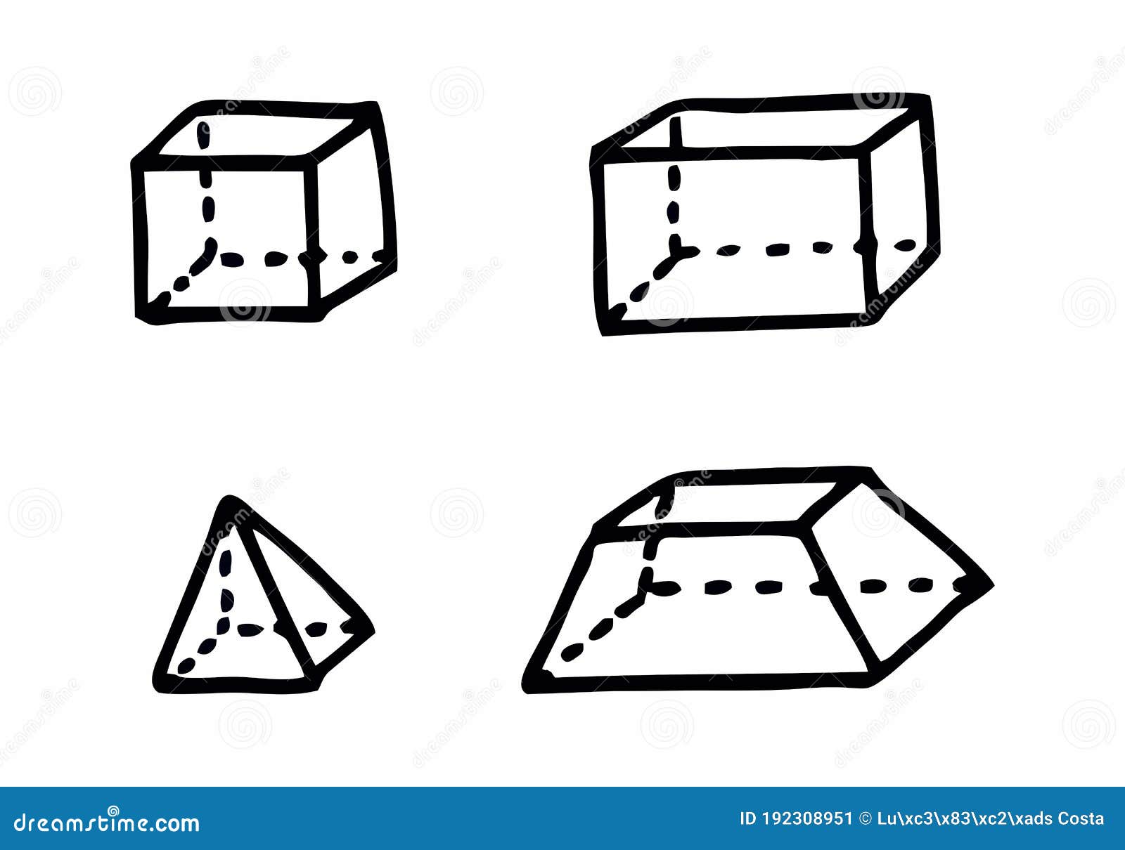 Geometric Solids Illustration Stock Illustration - Illustration of ...