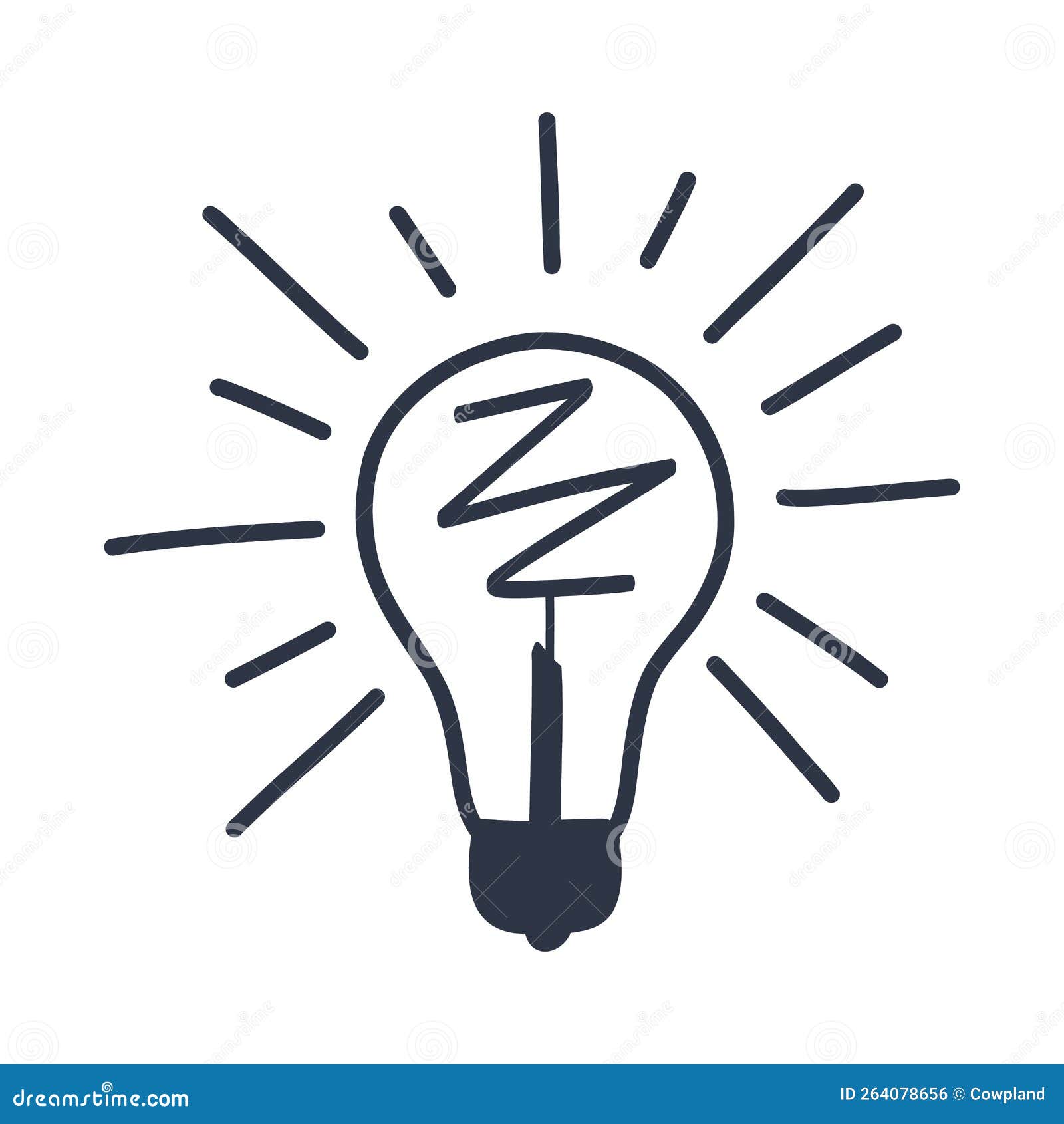 Light bulb in flash stock vector. Illustration of innovative - 264078656
