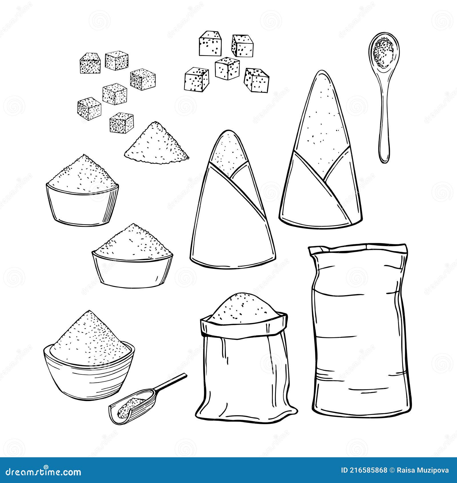 Sugar Set. Vector Illustration Stock Vector - Illustration of ...
