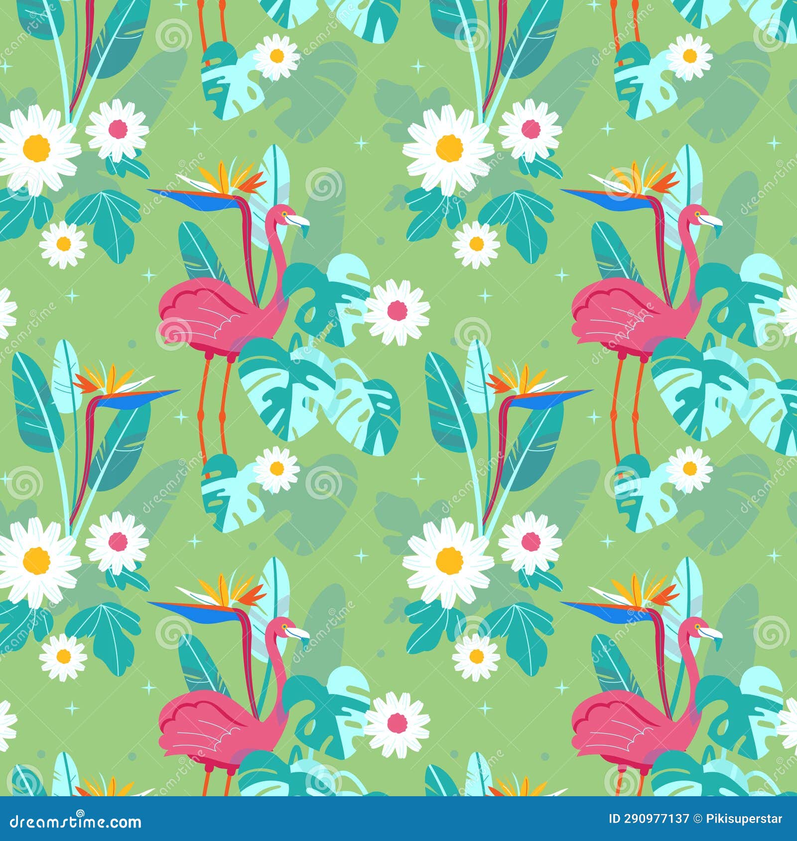 Hand Drawn Summer Tropical Pattern Vector Design Illustration Stock ...