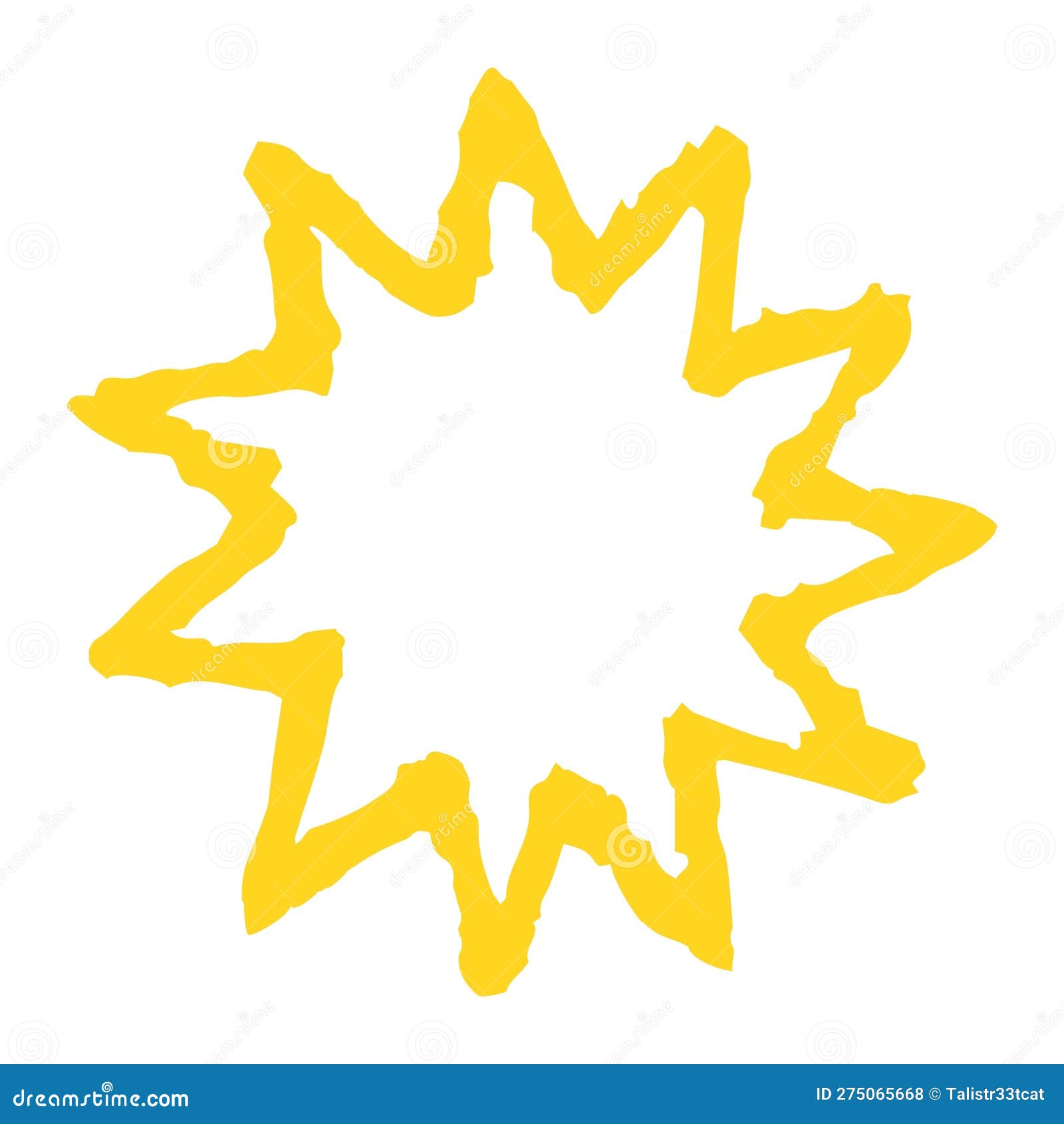 Hand Drawn Sun Painted with Ink Brush Stock Vector - Illustration of ...