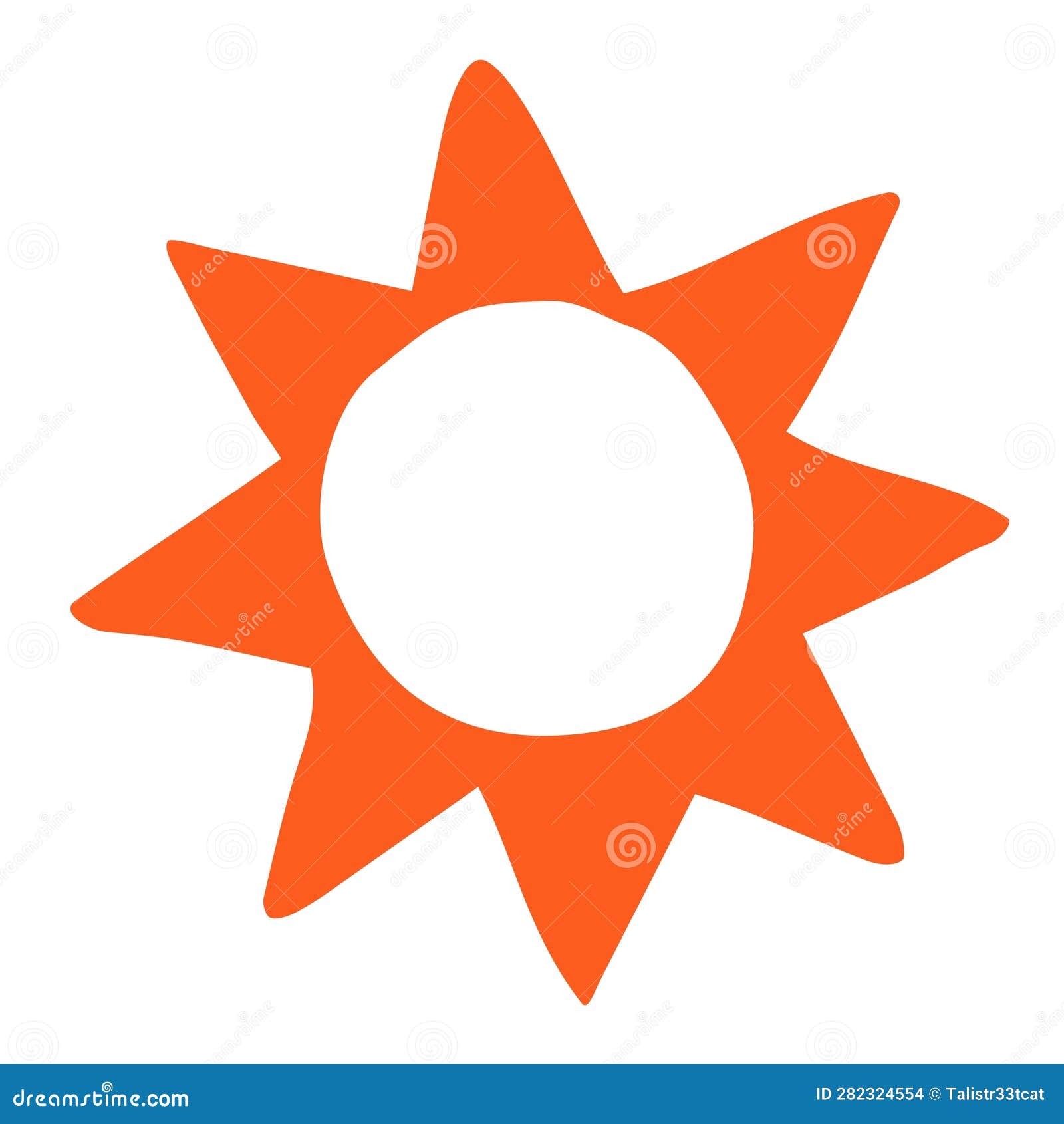 Hand Drawn Sun Painted with Ink Brush Stock Vector - Illustration of ...