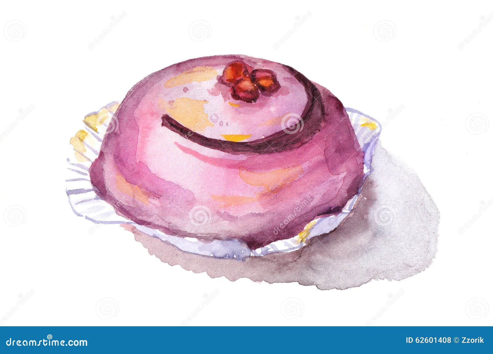 Hand Drawn Sweet Pastry Cake Stock Illustration - Illustration of cream ...
