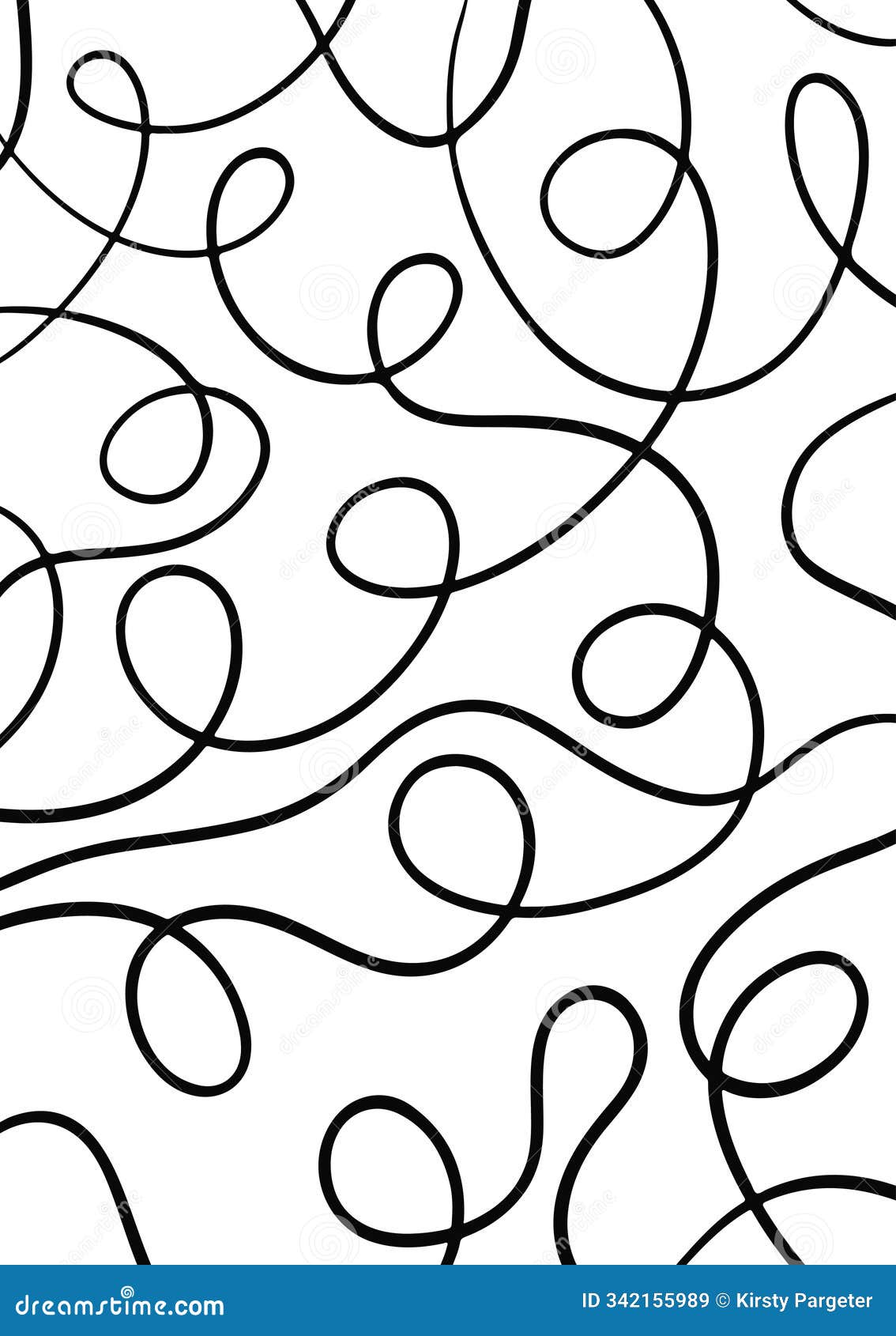 Hand Drawn Swirl Pattern Design Background Stock Illustration ...