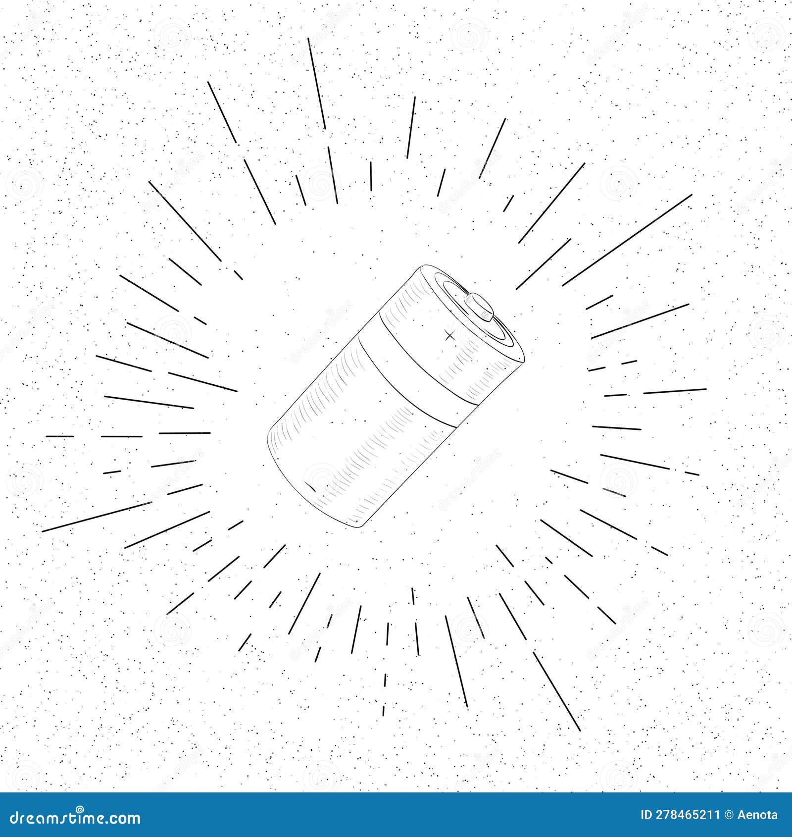 Hand Drawn Symbol of Battery Doodle Vector Hatch Icon Stock Vector ...