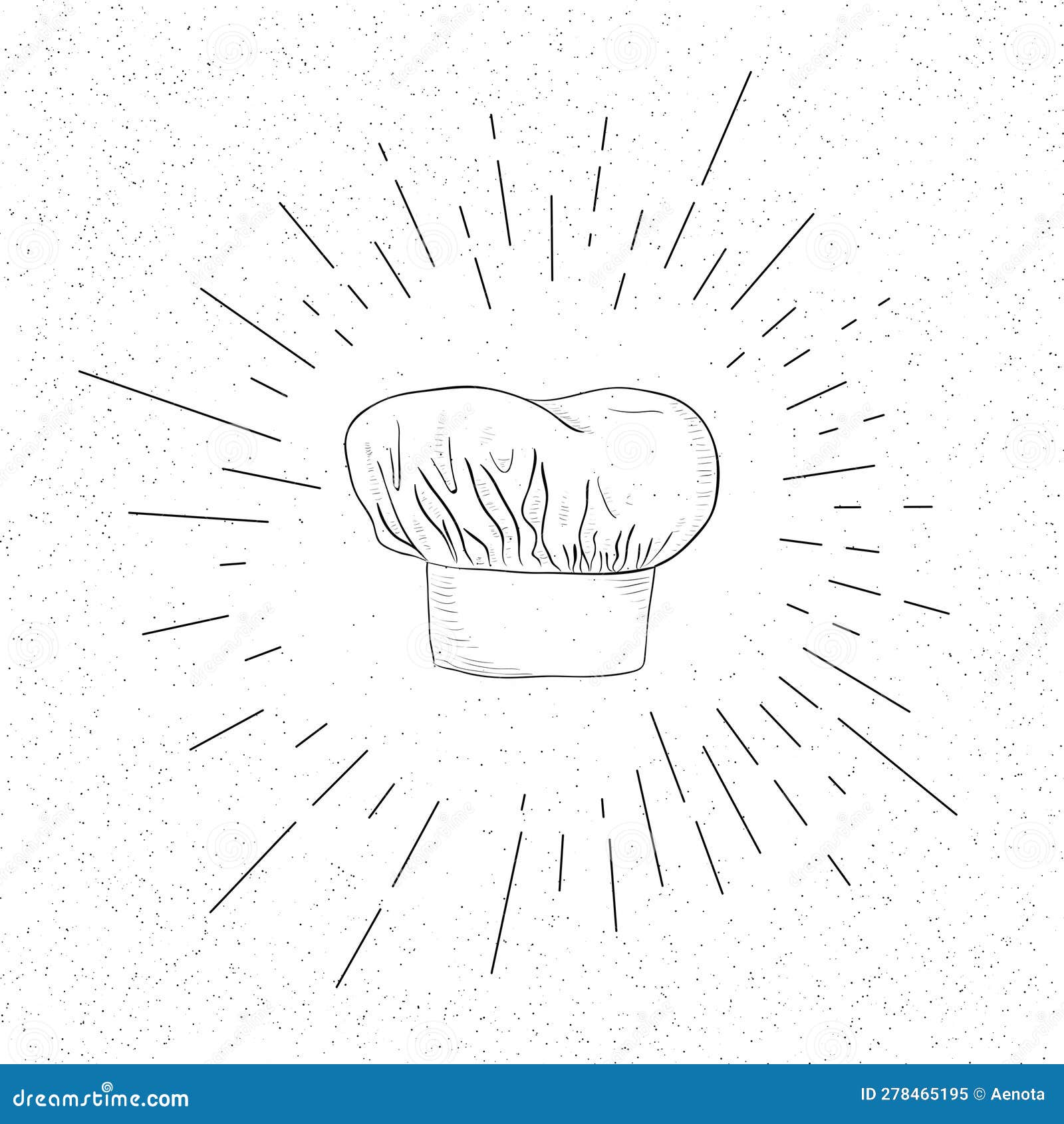 Hand Drawn Symbol of Kitchenware Chef S Cap Doodle Vector Hatch Icon ...