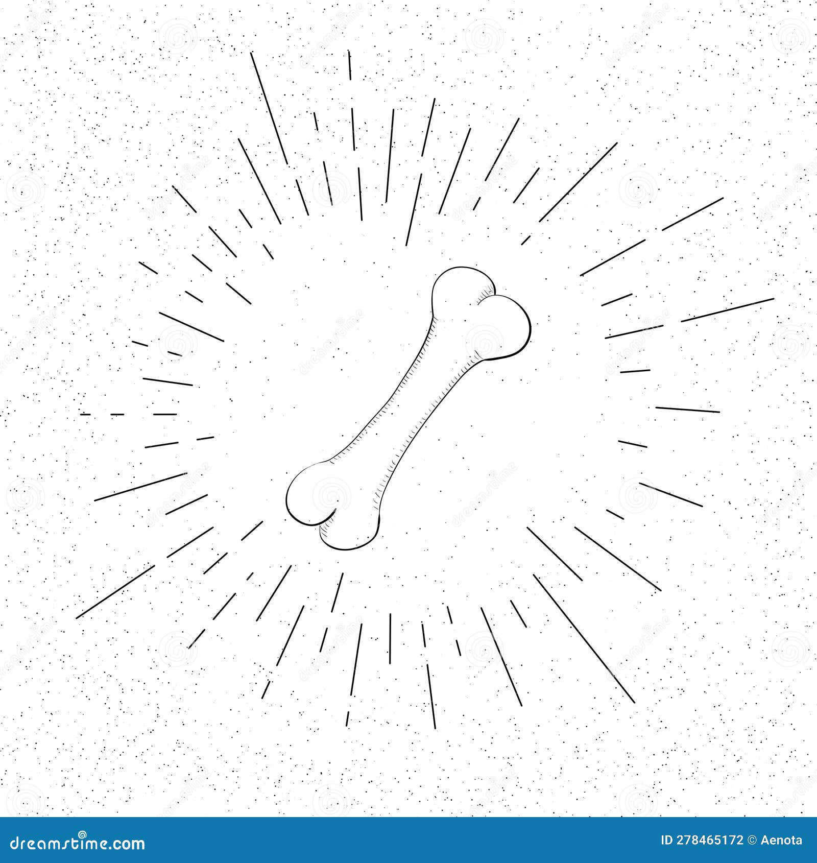 Hand Drawn Symbol of Toy Artificial Chewing Bone for Dog Doodle Vector ...