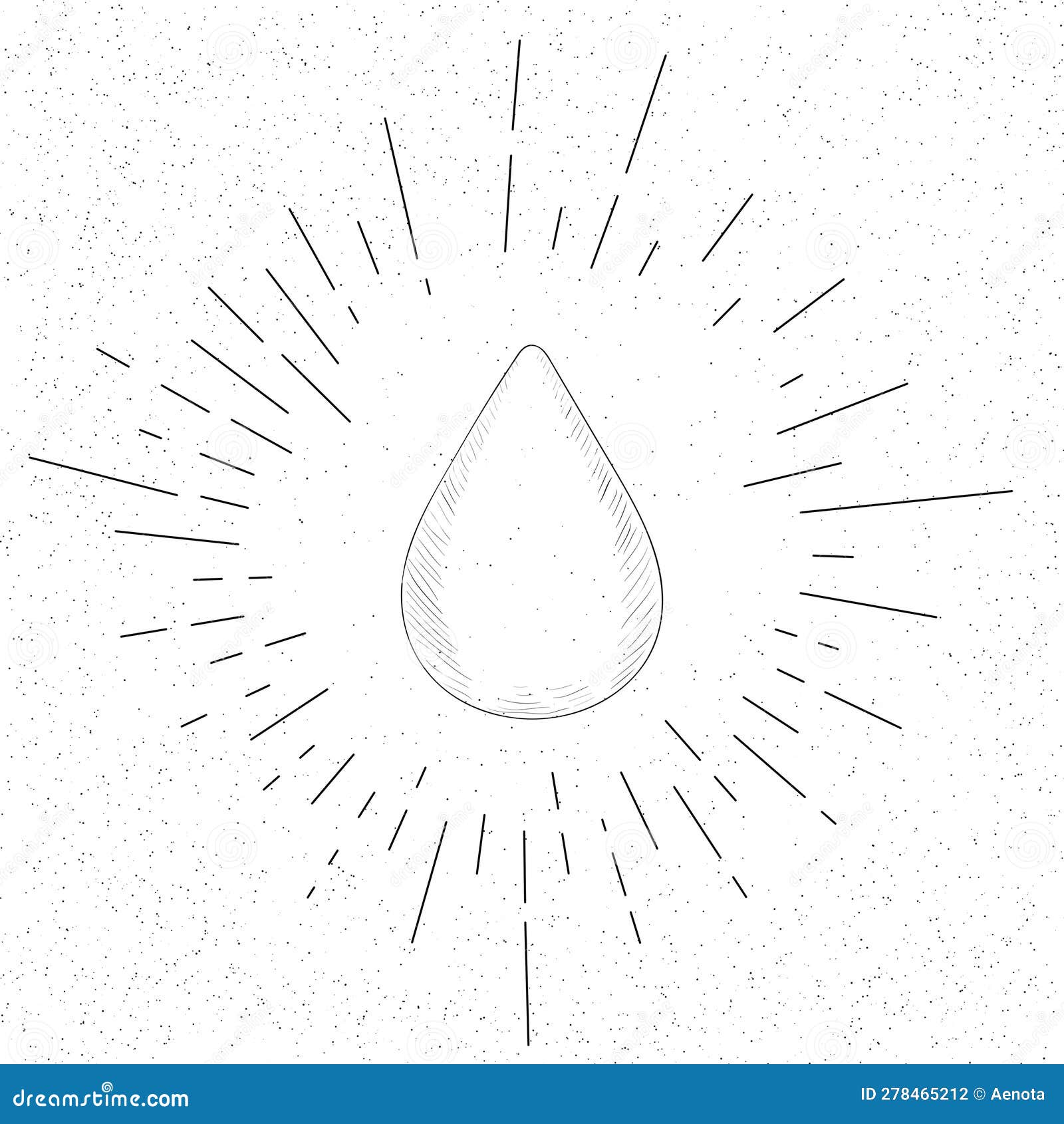 Hand Drawn Symbol of Water Drop Doodle Vector Hatch Icon Stock Vector ...
