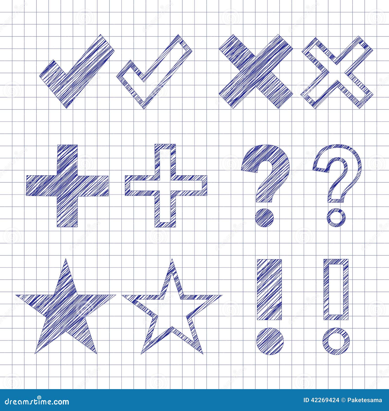 Hand drawn symbols stock vector. Illustration of advertising - 42269424