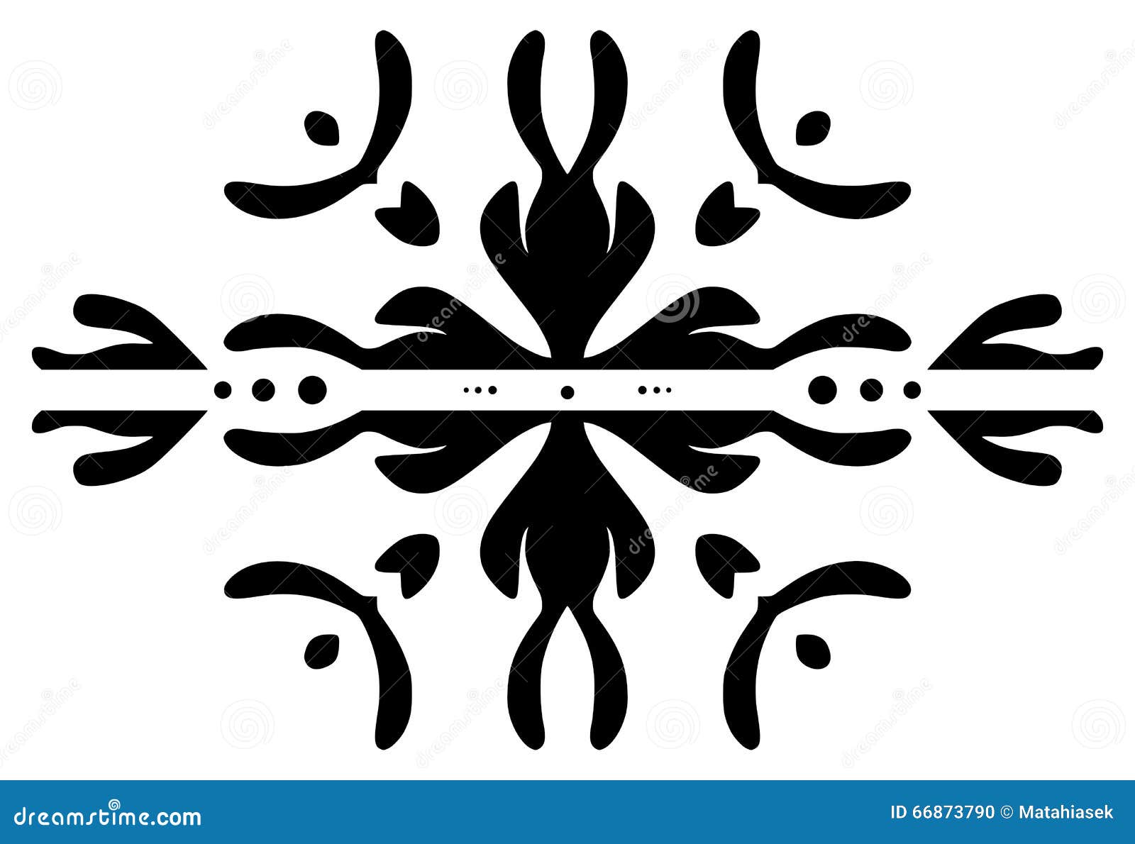 Hand Drawn Symmetrical Design Element Stock Vector - Illustration of ...