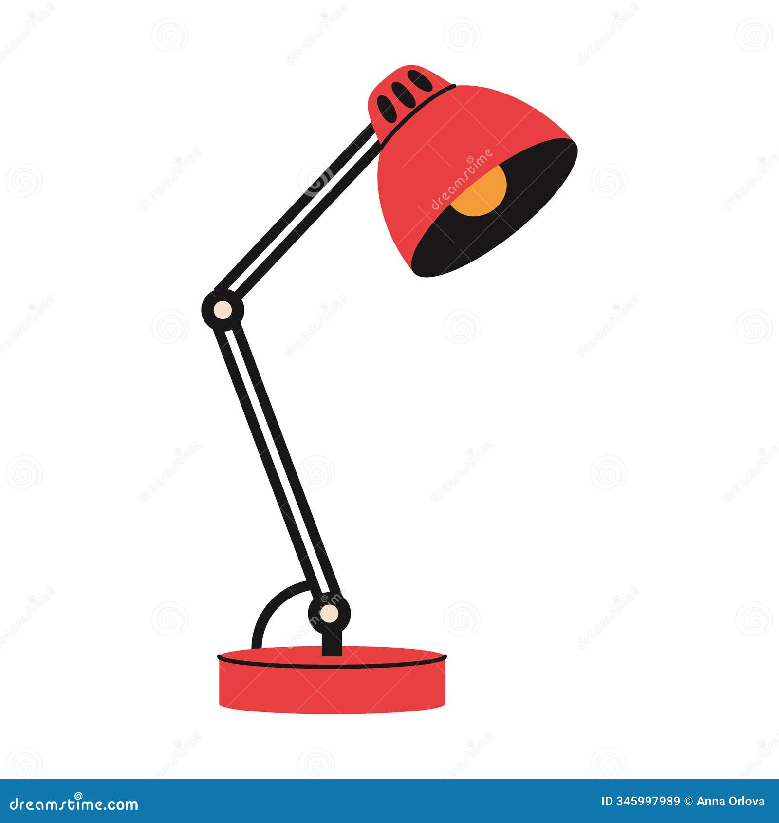 Hand Drawn Table Lamp. Vector Illustration. Stock Illustration ...