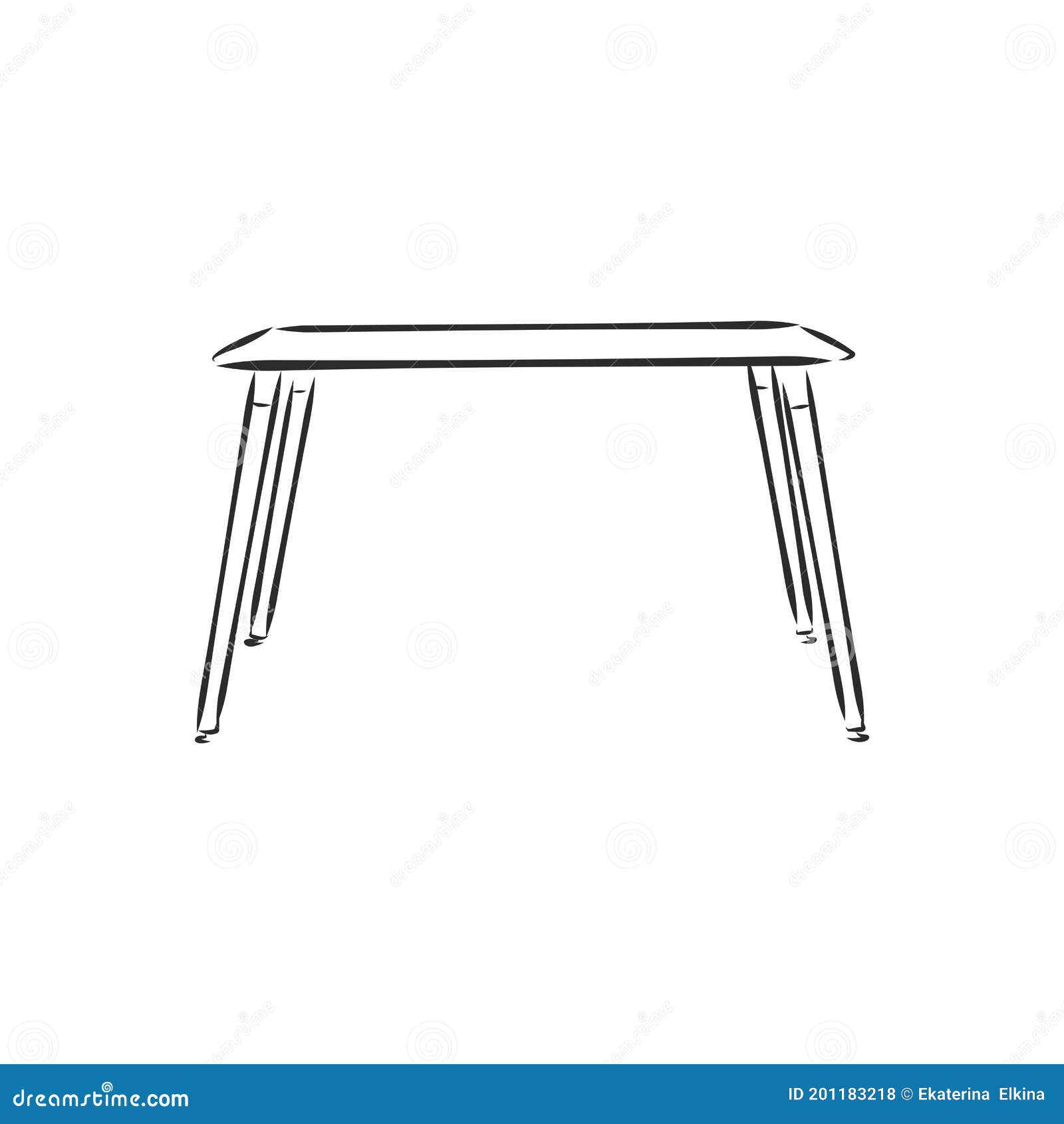 Hand Drawn Table, Vector Illustration, Table Vector Sketch Illustration ...