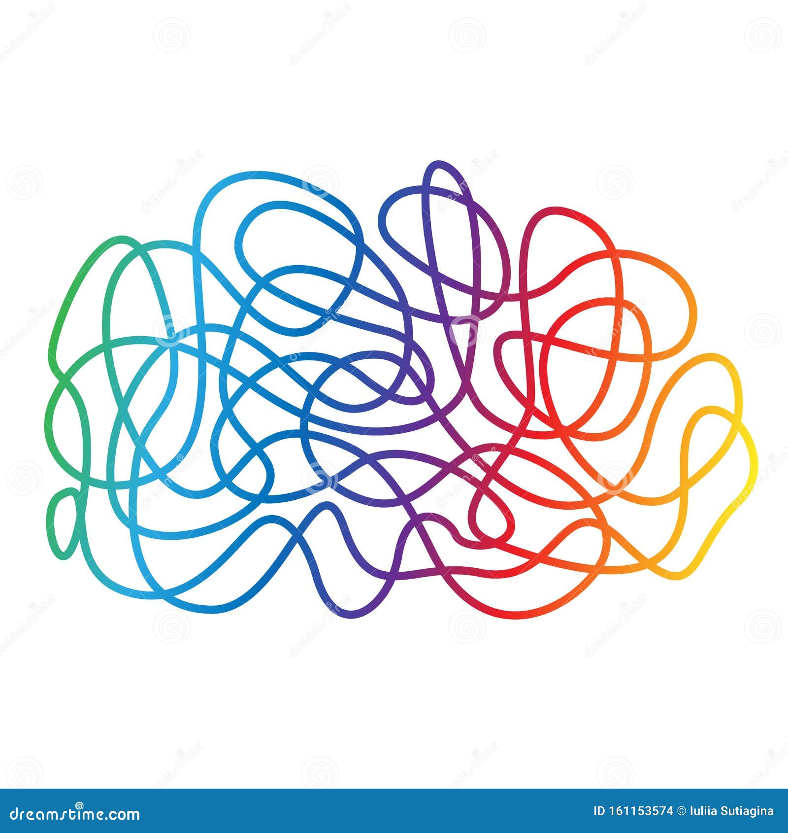 Tangle Scrawl Sketch Vector. Drawing Circle. Tangled Chaotic Doodle ...