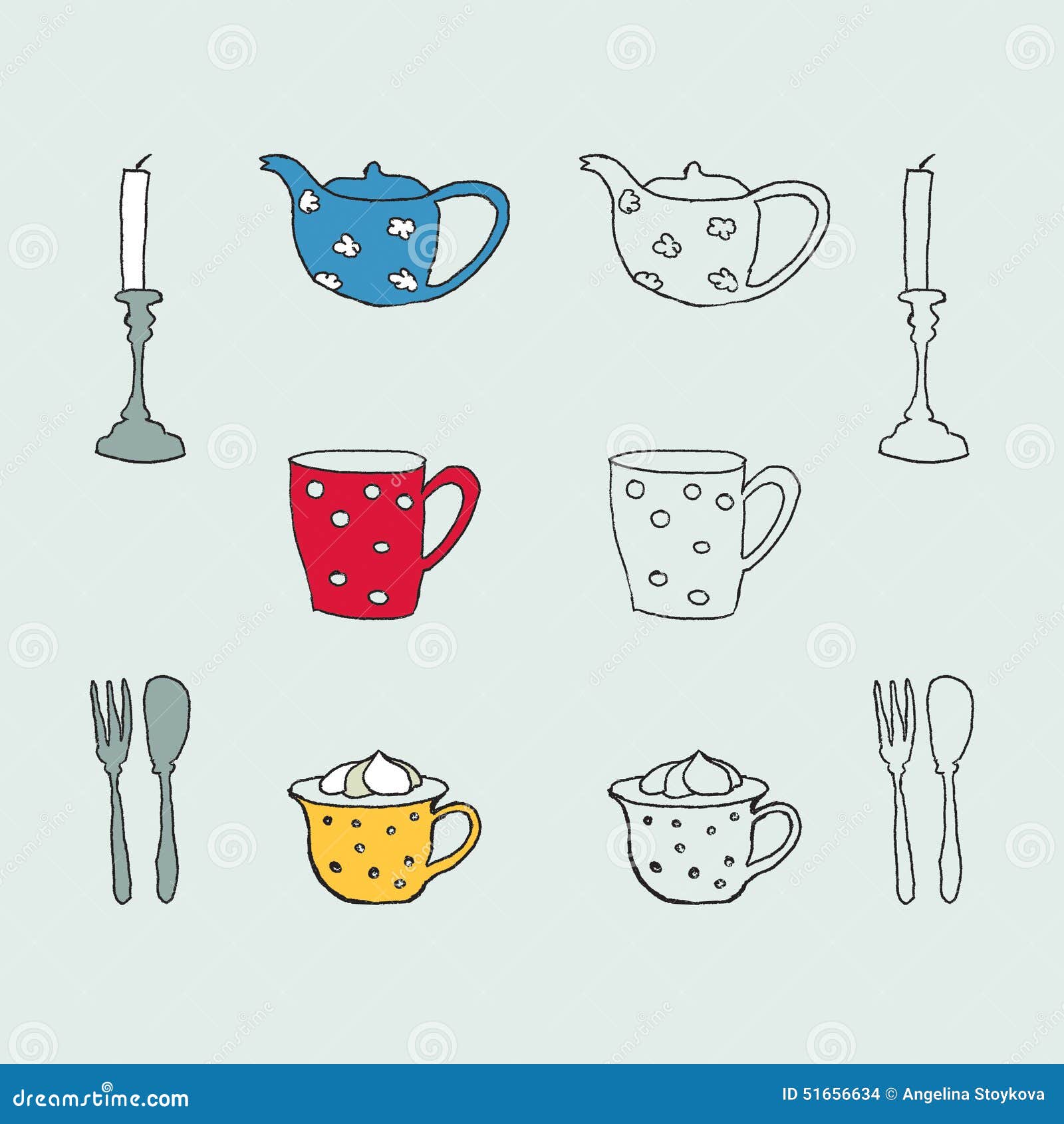 Coffee Symbols Vector Illustration | CartoonDealer.com #46018144