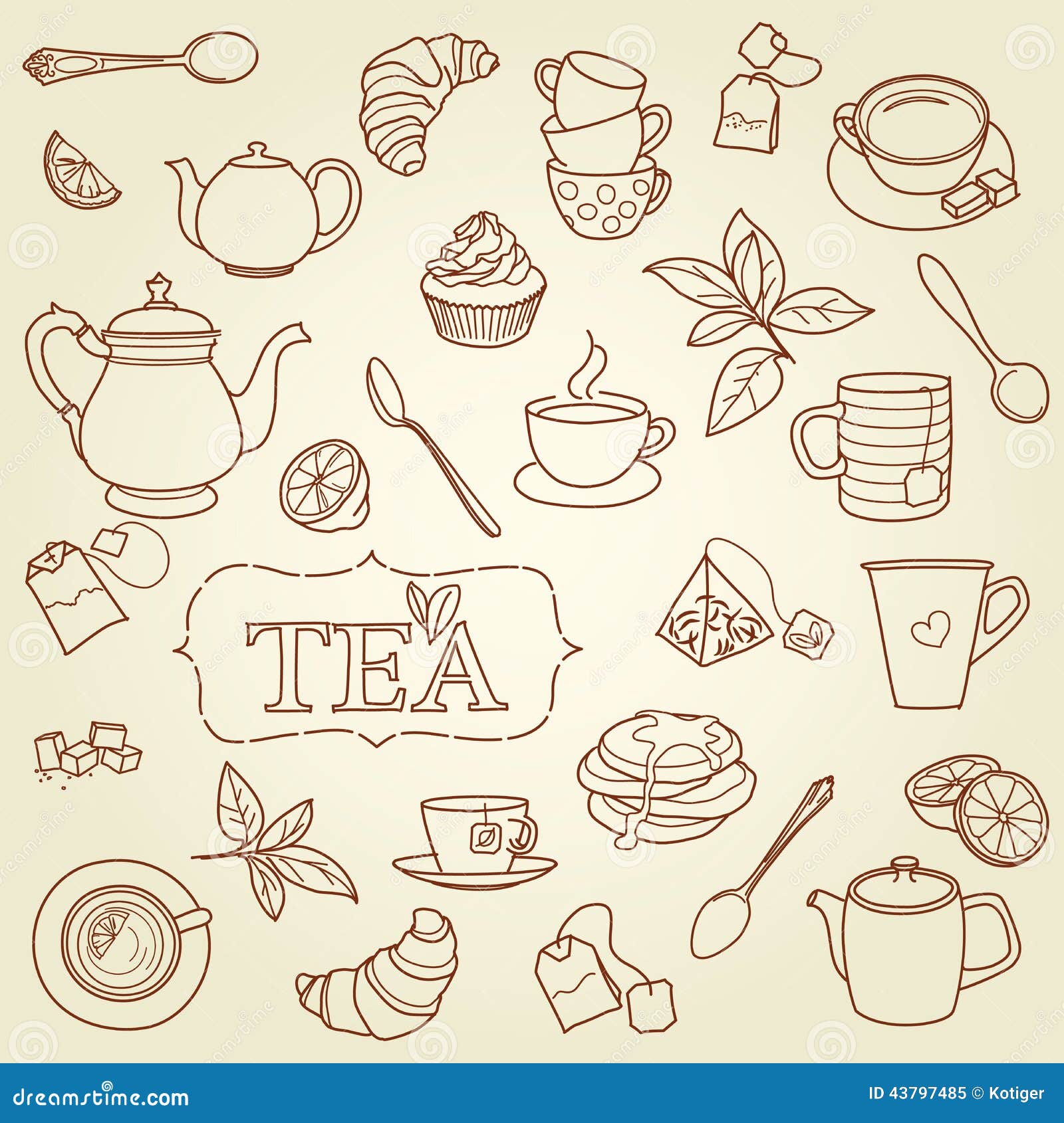 Hand Drawn Tea Doodle Concept Vector Stock Vector - Illustration of ... Hand Drawn Tea Doodle Concept Vector Stock Vector - Illustration of ...