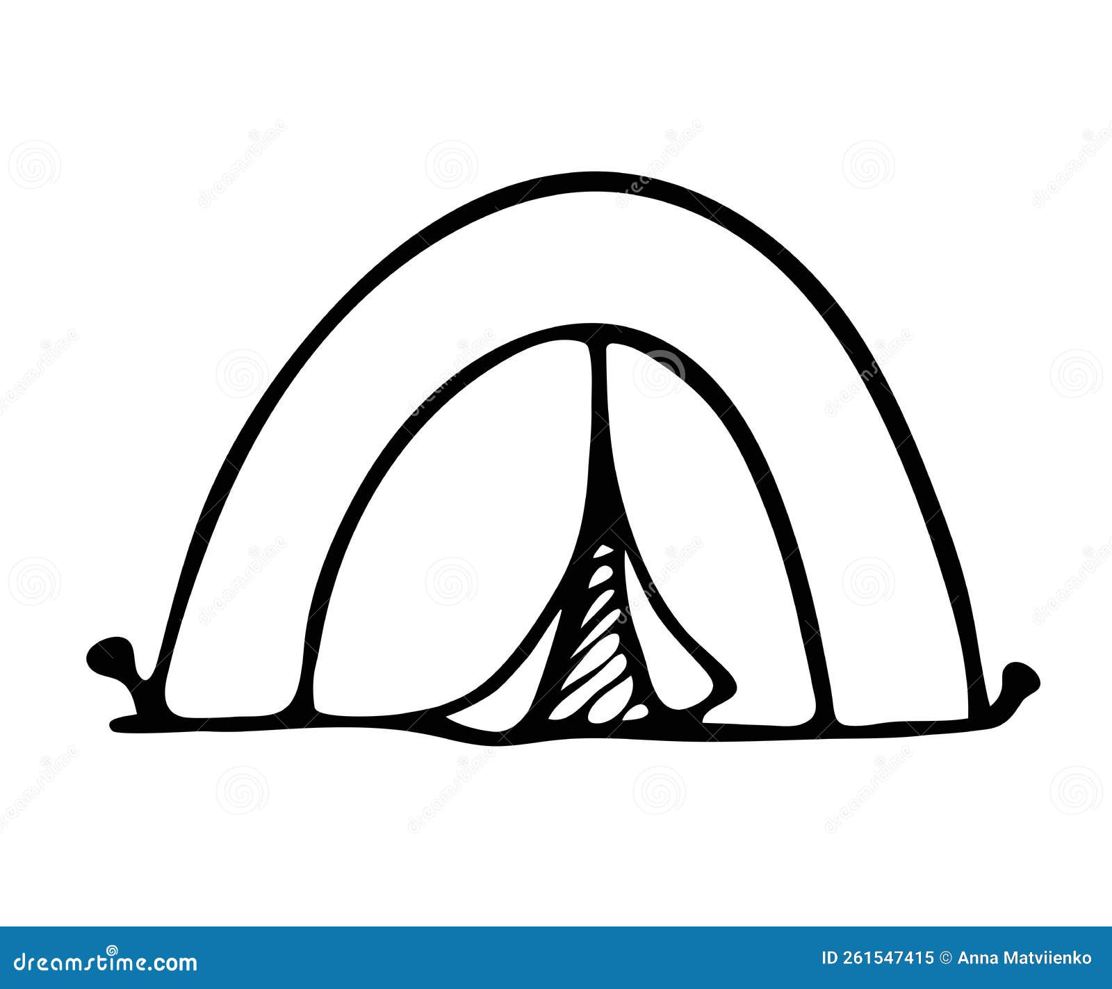 Hand Drawn Tent Doodle Icon Stock Vector - Illustration of seasonal ...