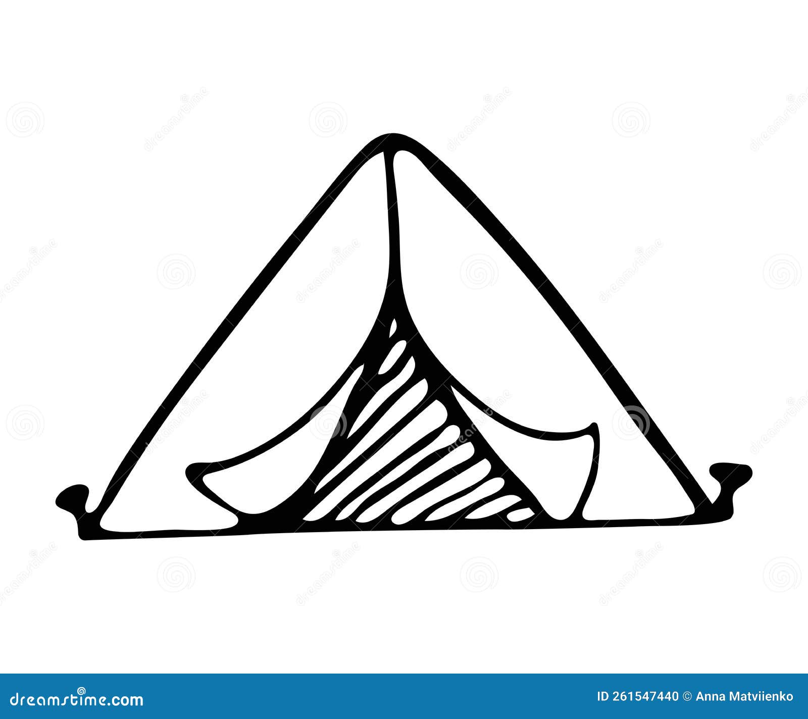 Hand Drawn Tent Doodle Icon Stock Vector - Illustration of leisure ...
