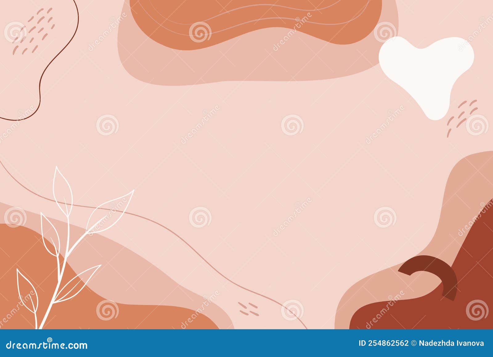 Hand Drawn Terracotta Background Vector Illustration Stock Vector ...