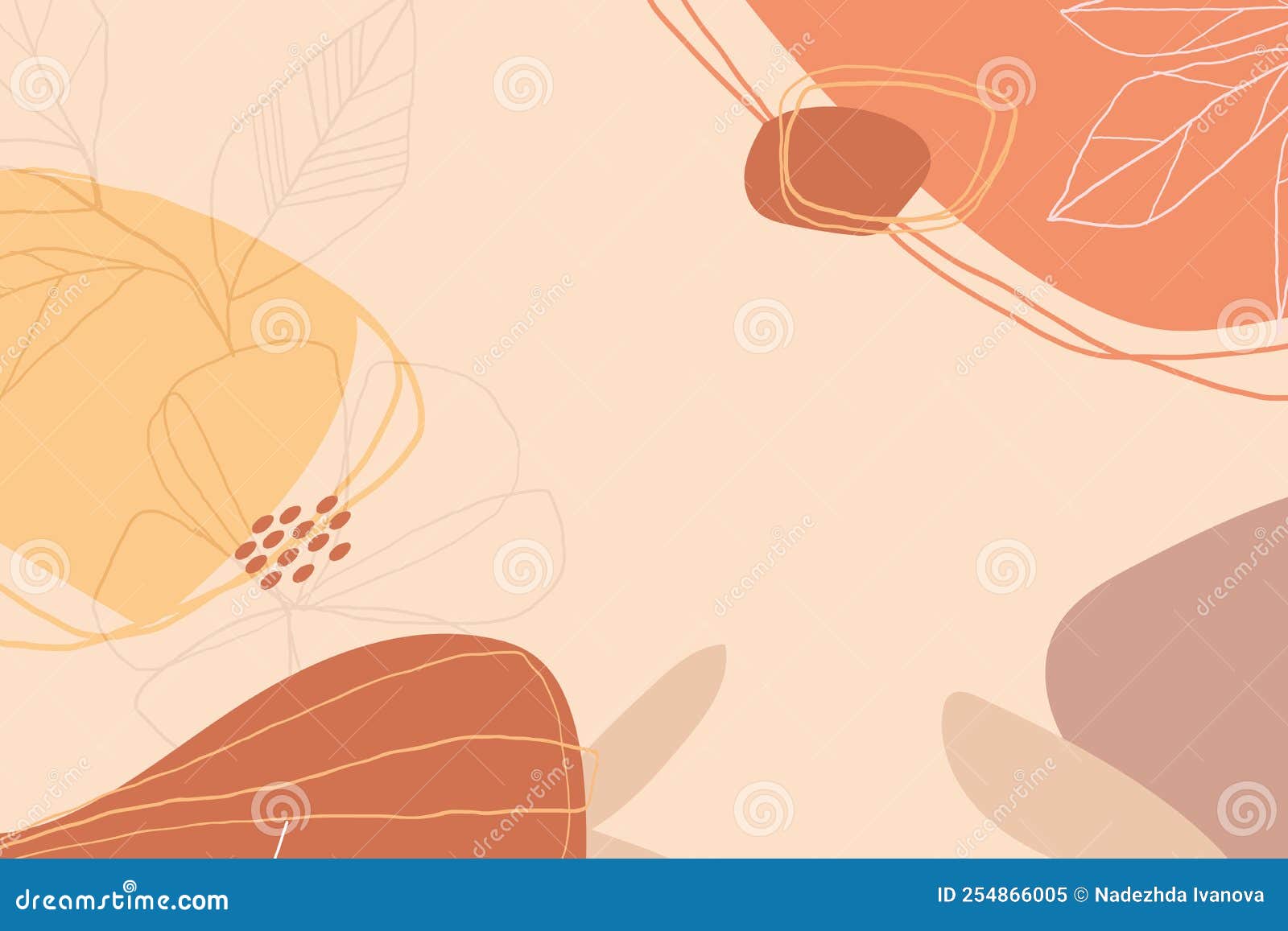 Hand Drawn Terracotta Background Vector Illustration Stock Vector ...