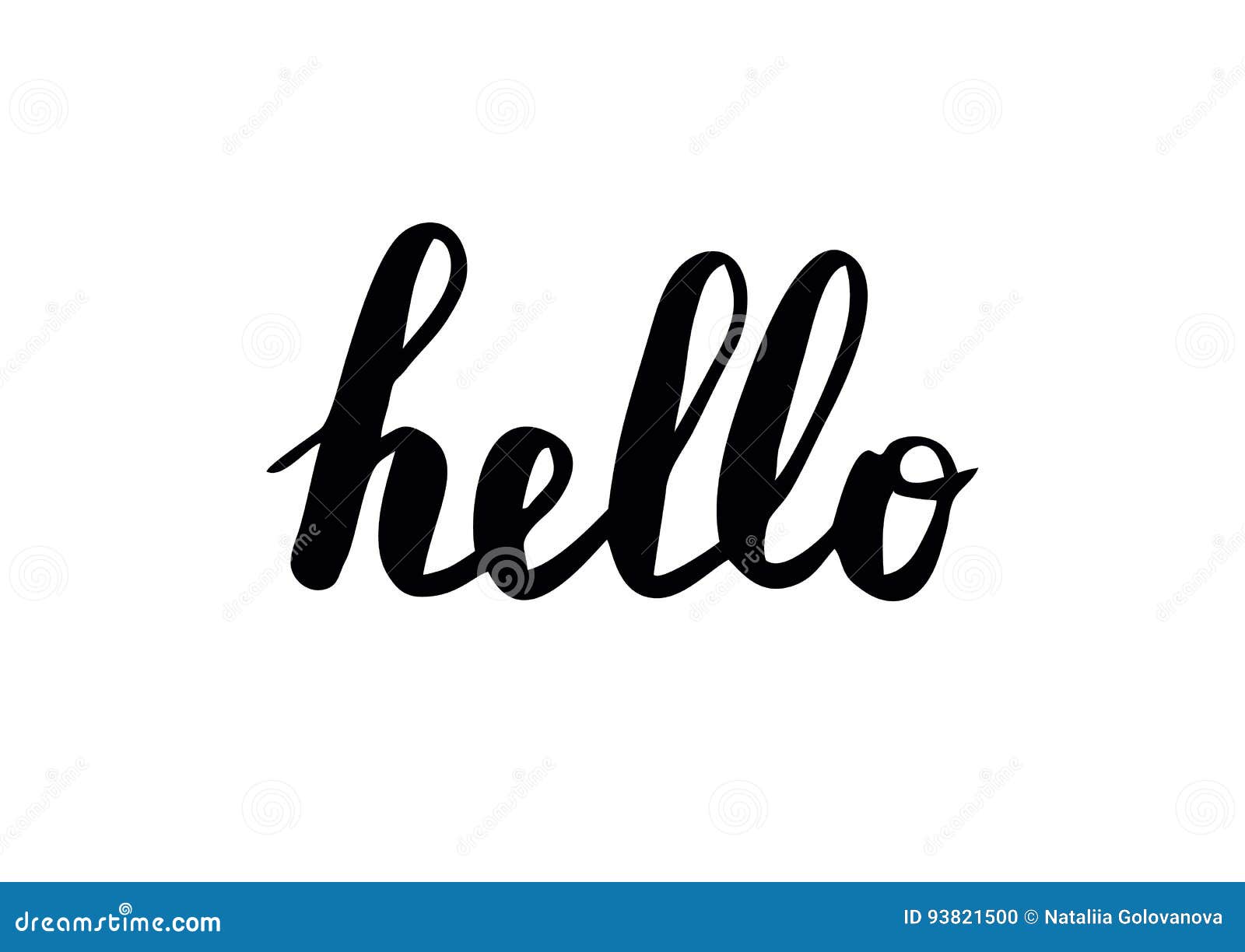 Hand drawn text stock vector. Illustration of title, text - 93821500