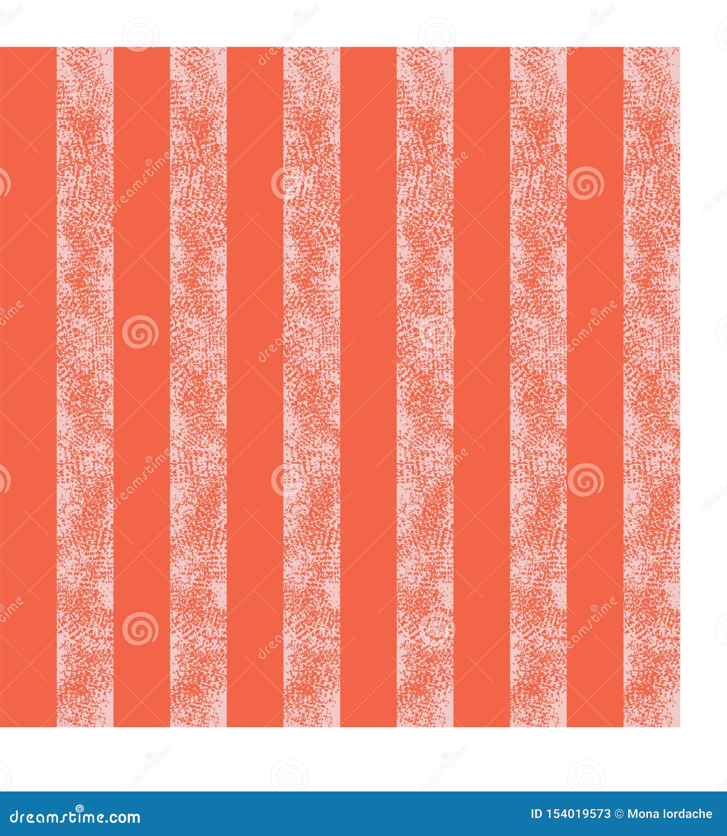 Hand Drawn Textured Coral Stripes Seameless Pattern. Stock Vector ...