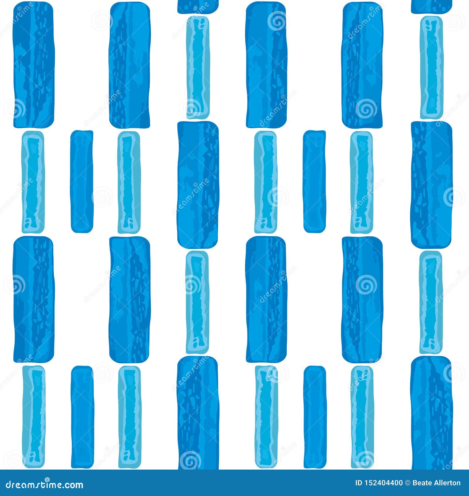 Hand Drawn Textured Rectangles in Hues of Blue Creating a Painterly ...