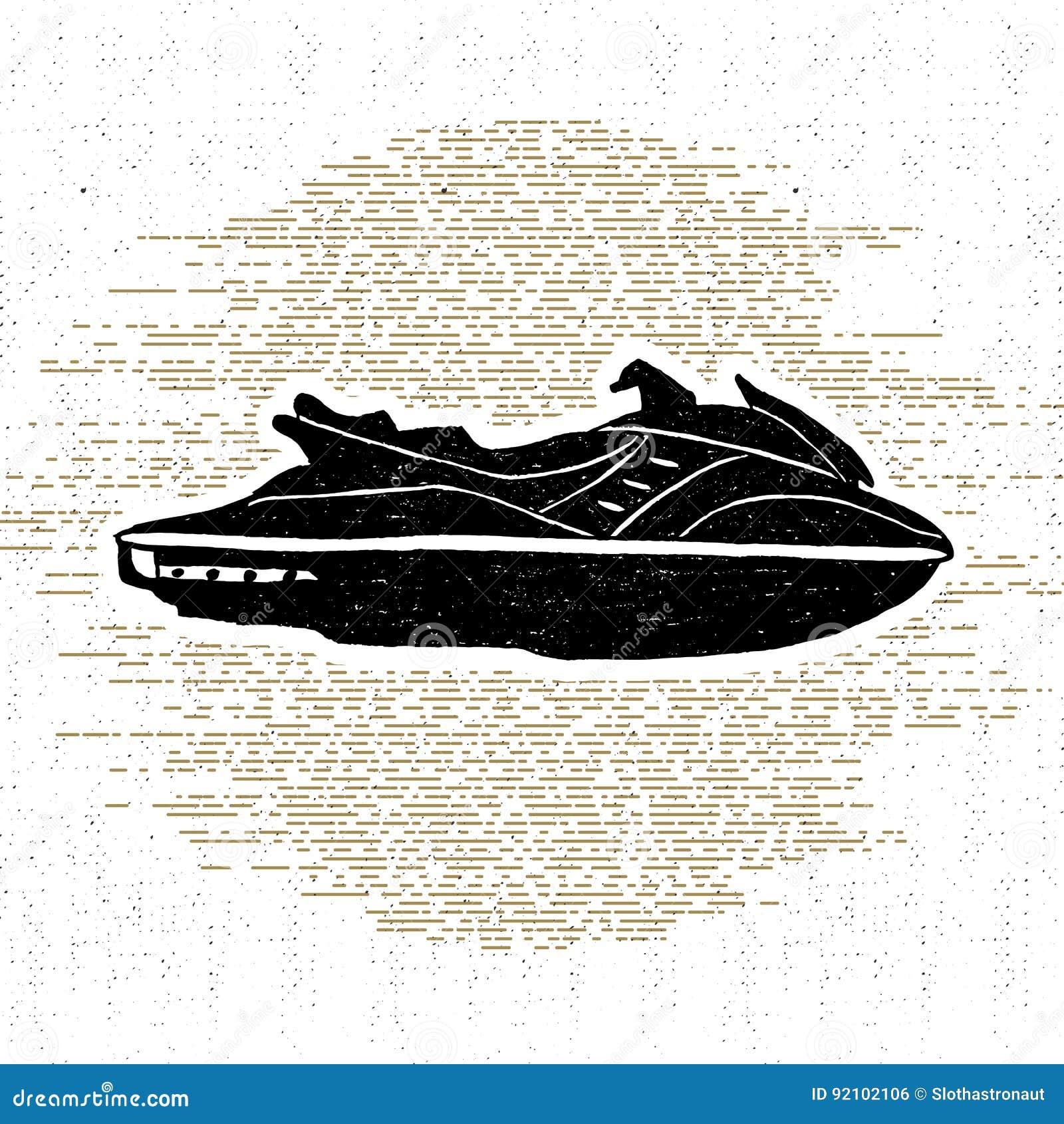 Jet Ski Water Scooter Icon, Icon Cartoon Vector Illustration ...