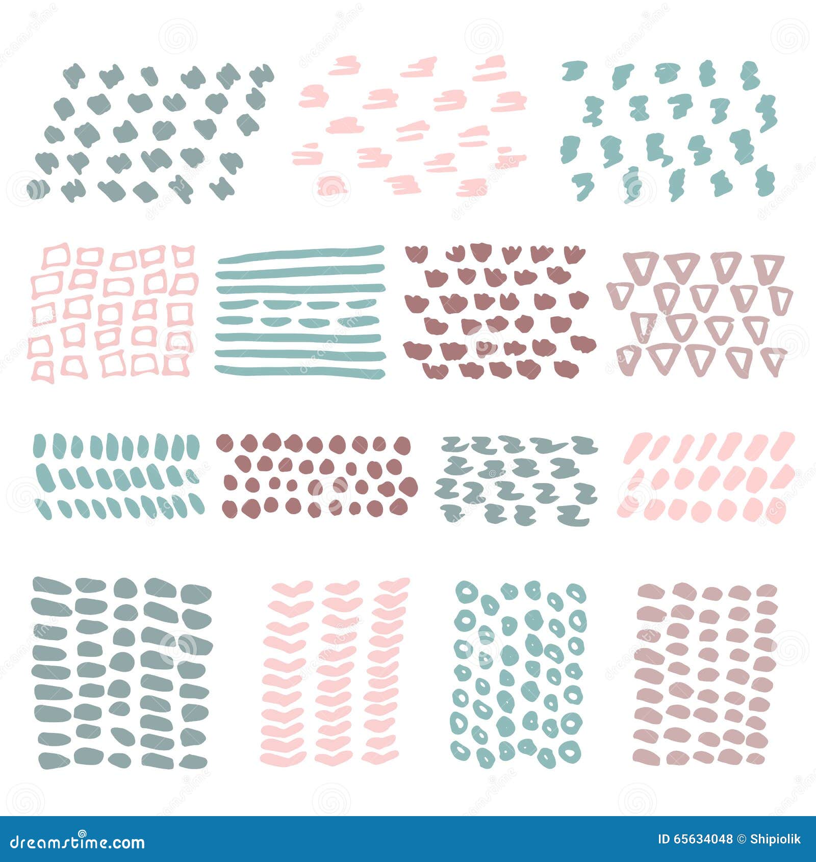 Hand Drawn Textures Pastel Colors Stock Vector - Illustration of pink ...