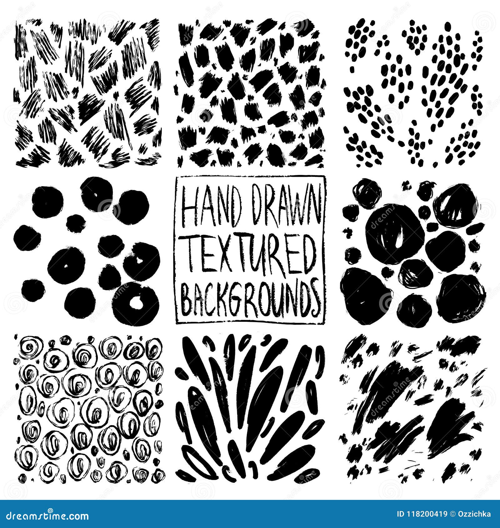 Hand Drawn Textures, Template. Hatching Drawn Pattern, Vector Design ...