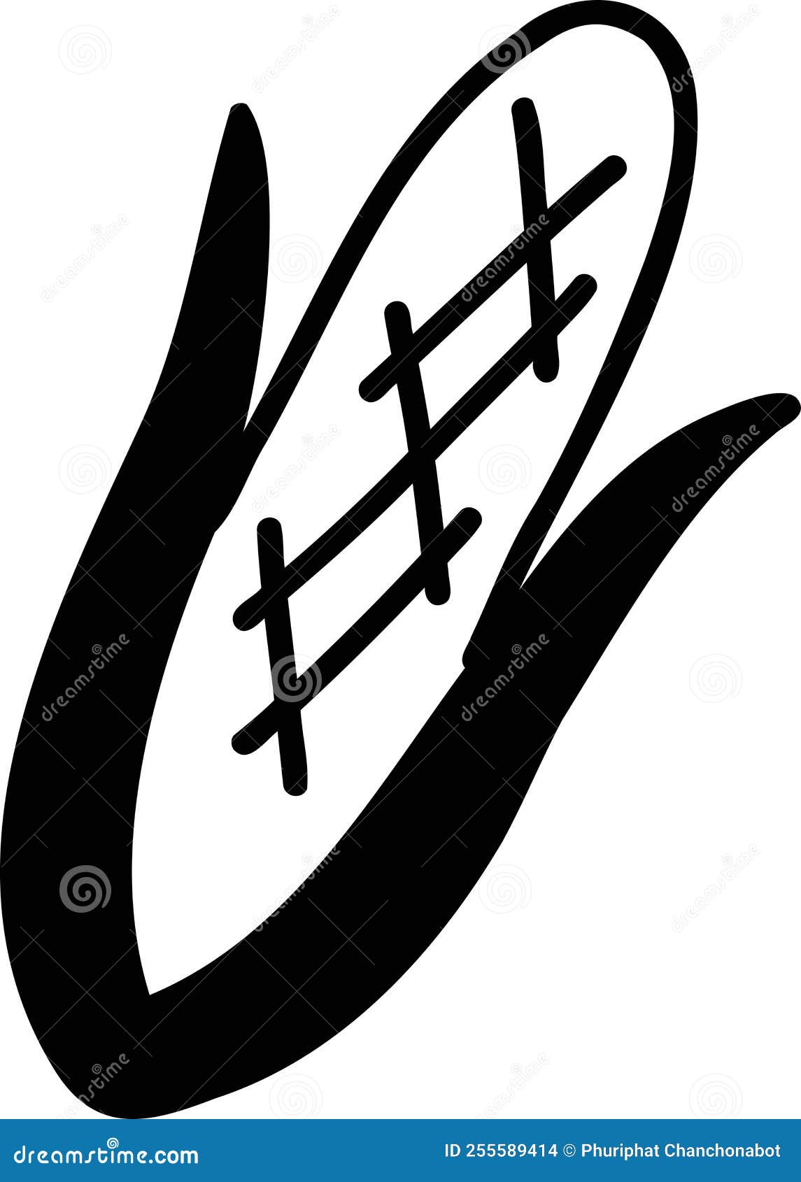 Hand Drawn Thanksgiving Corn Illustration Stock Vector - Illustration ...