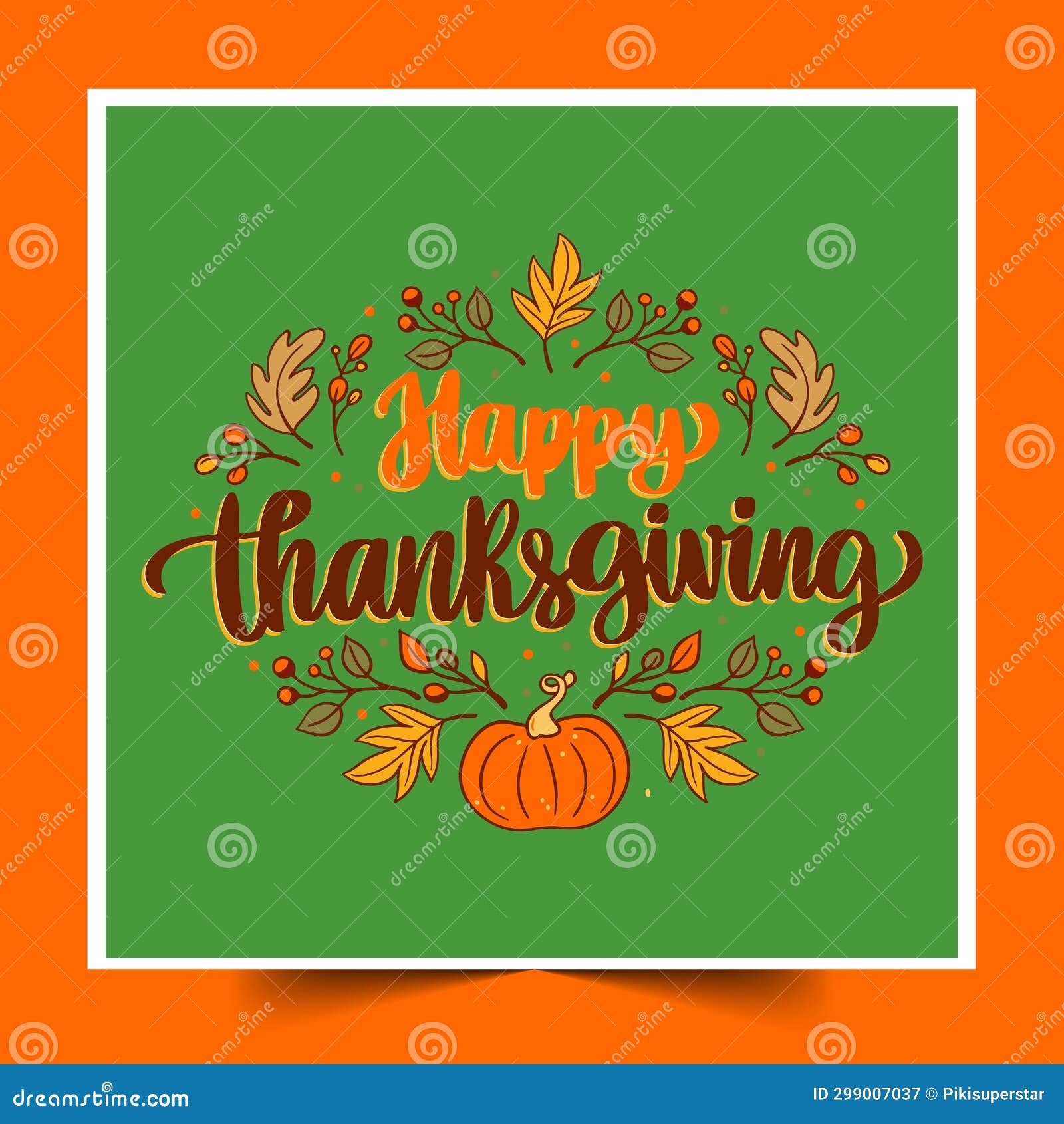 Hand Drawn Thanksgiving Lettering Vector Illustration Stock Vector ...