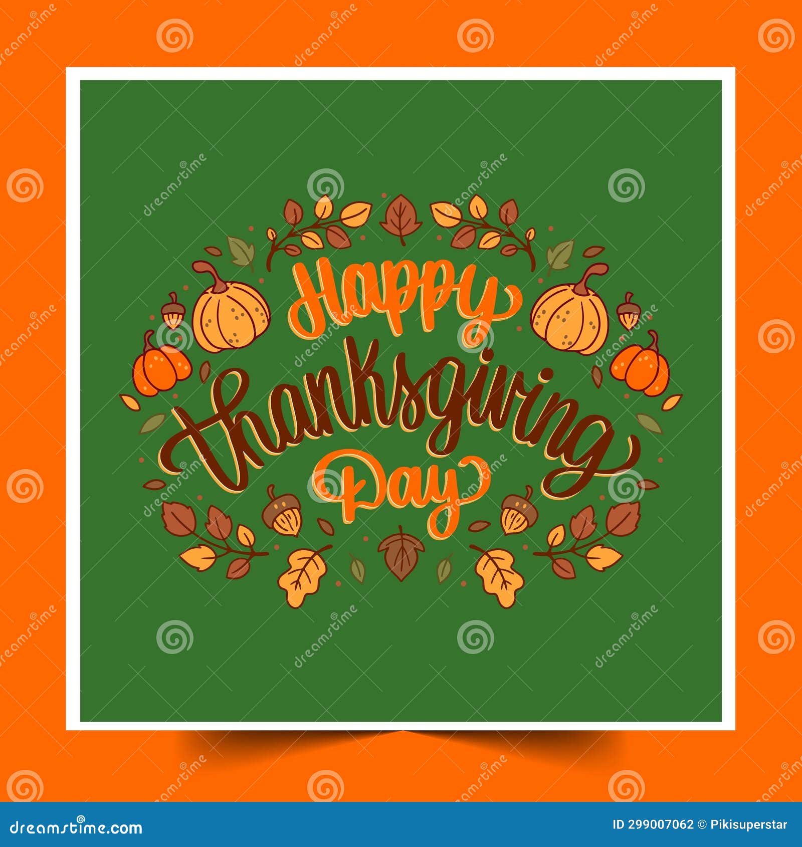 Hand Drawn Thanksgiving Lettering Vector Illustration Stock Vector ...