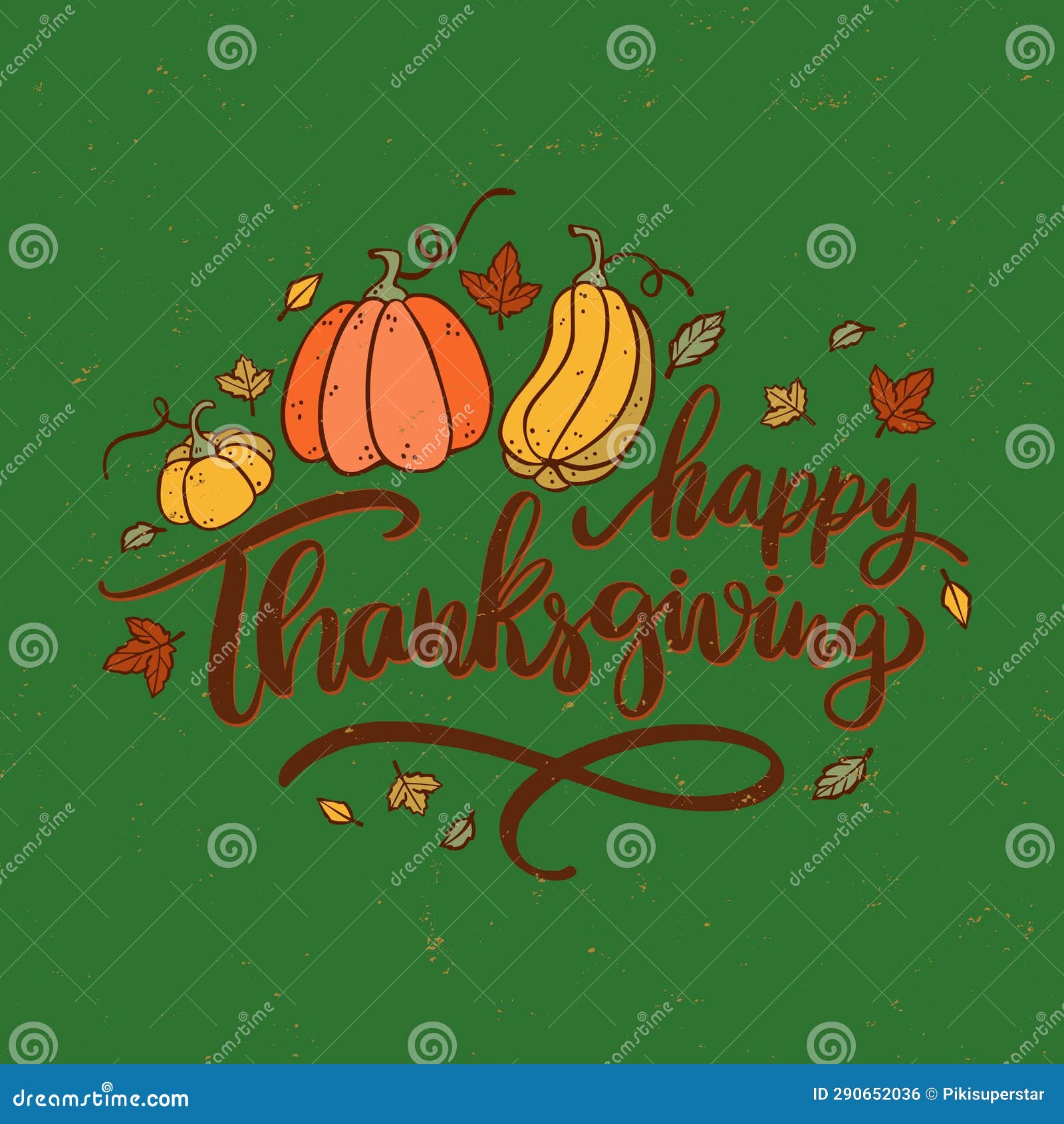 Hand Drawn Thanksgiving Text Vector Design Illustration Stock Vector ...
