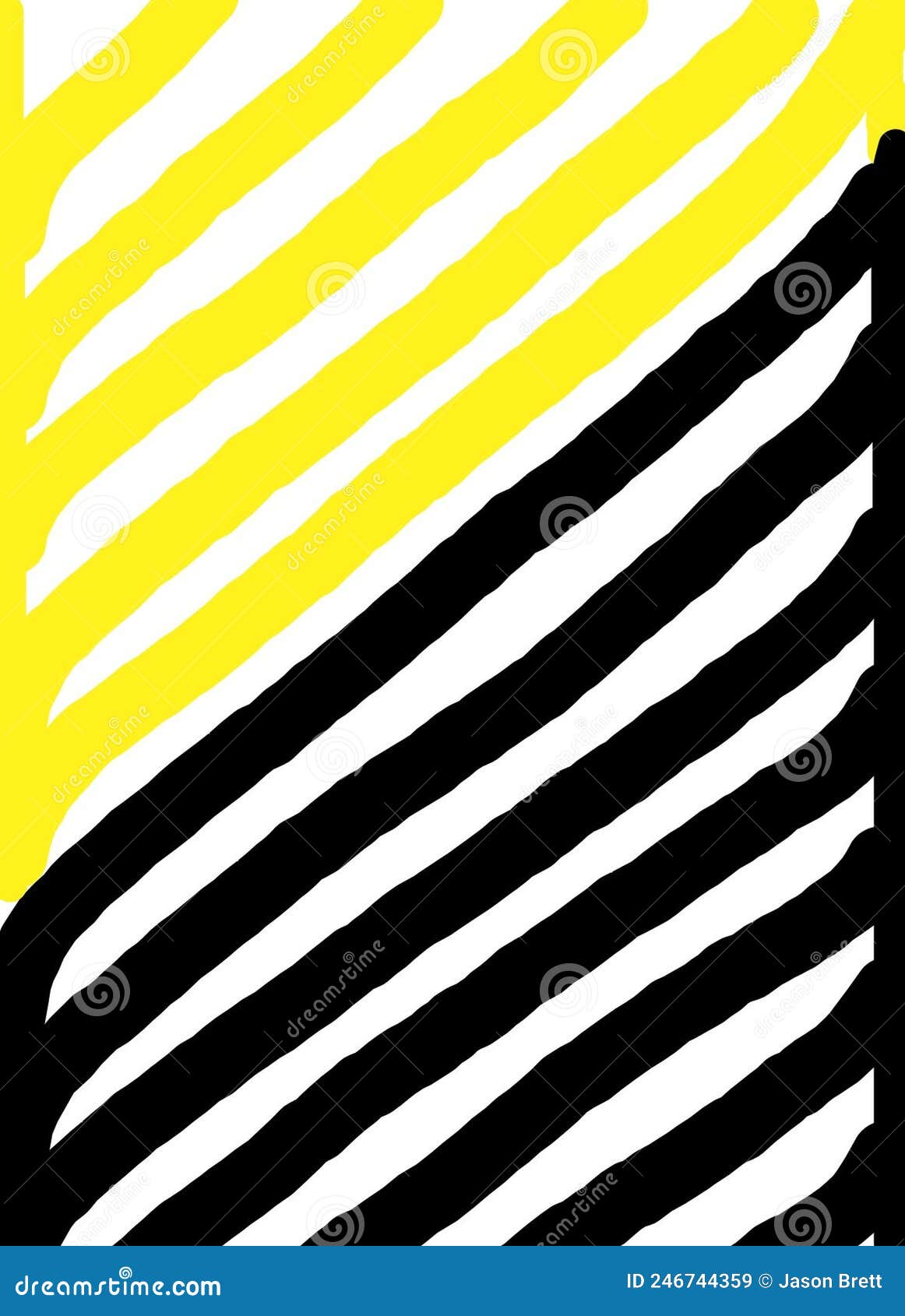 Hand Drawn Three Coloured Line Art Stock Illustration - Illustration of ...