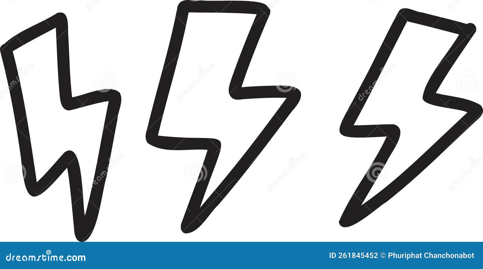 Hand Drawn Thunder Illustration Stock Vector - Illustration of thunder ...