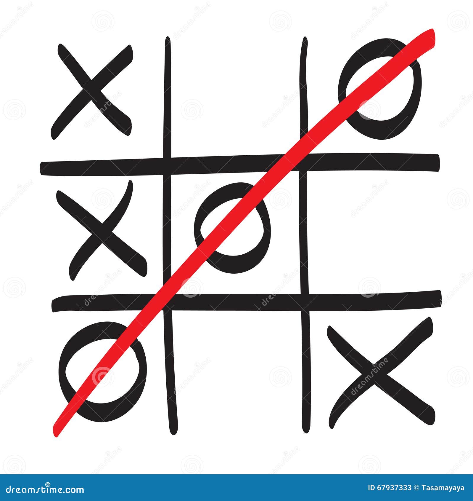Hand Drawn Tic Tac Toe Vector Scribble Icon Symbol Illustration Stock ...